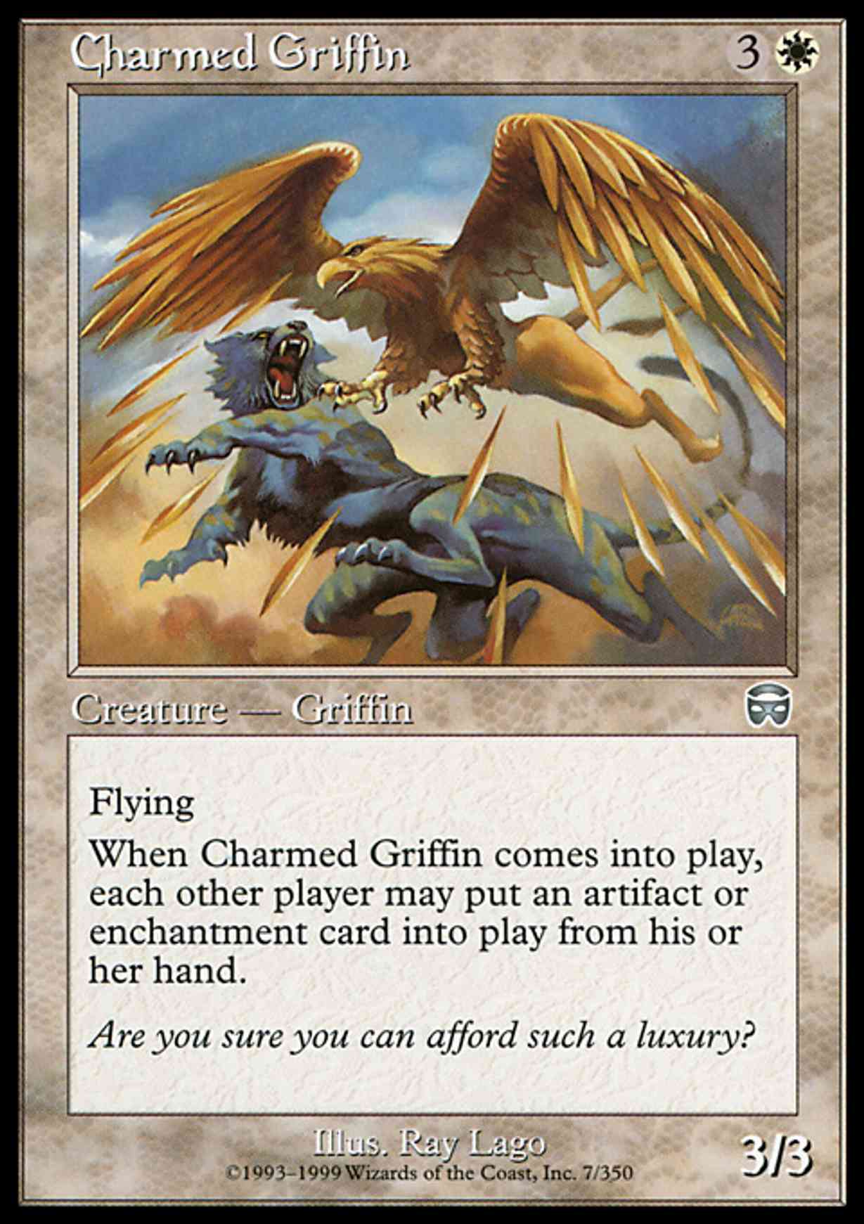 Charmed Griffin Price from mtg Mercadian Masques