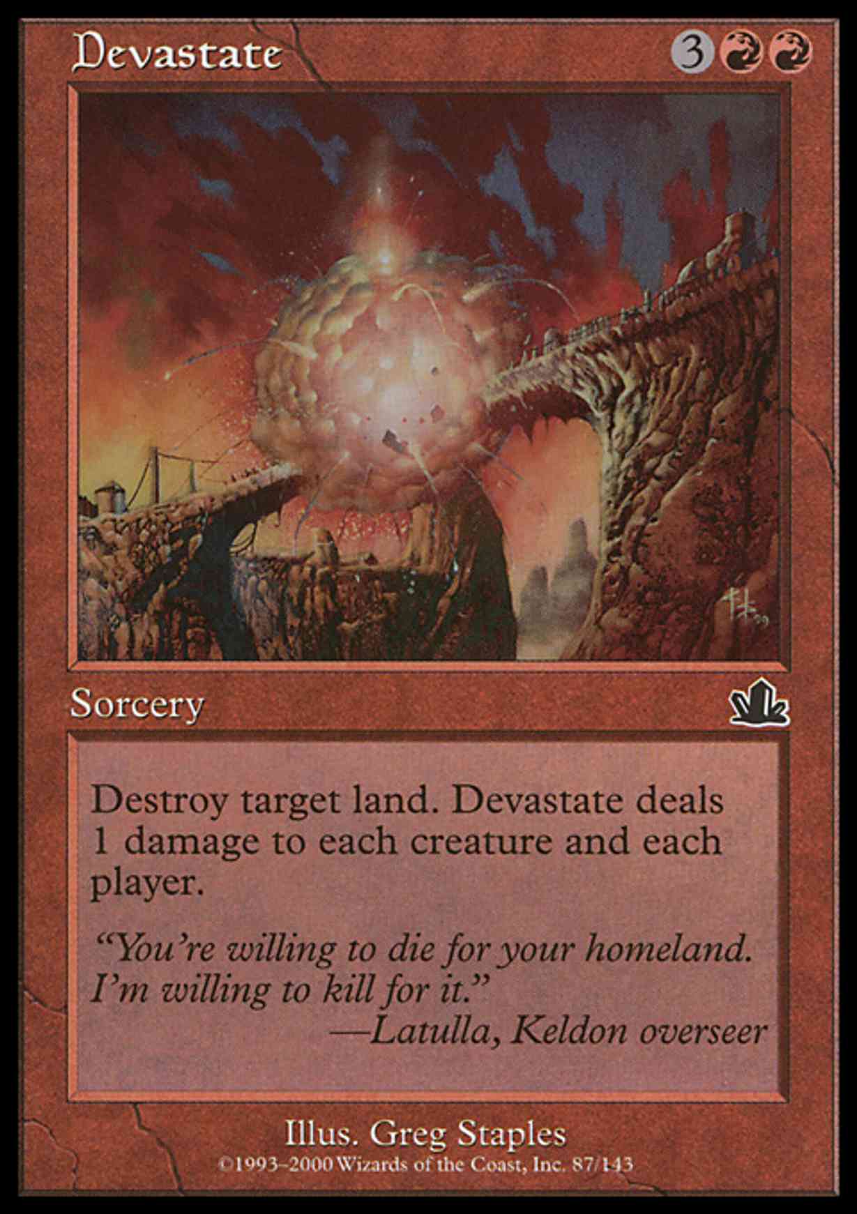 Devastate Price from mtg Prophecy