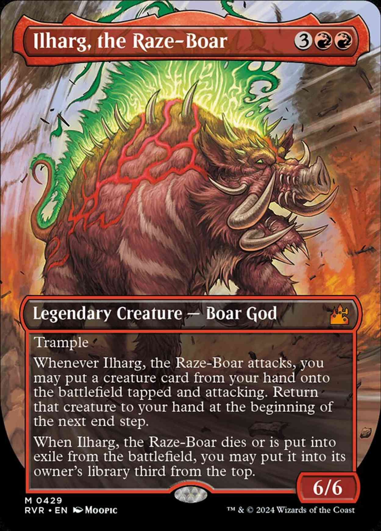 Ilharg, the Raze-Boar (Anime Borderless) Price from mtg Ravnica Remastered