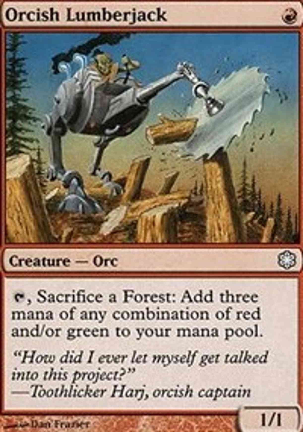 Orcish Lumberjack Price from mtg Coldsnap Theme Deck Reprints