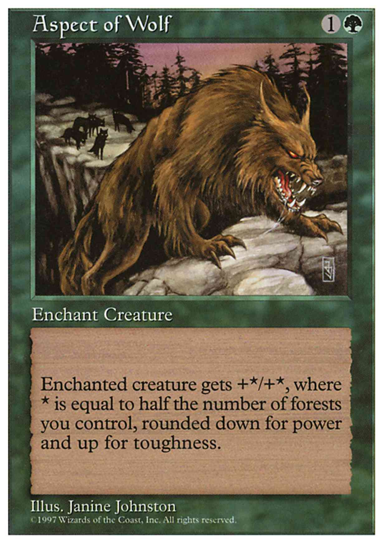 Aspect of Wolf Price from mtg Fifth Edition