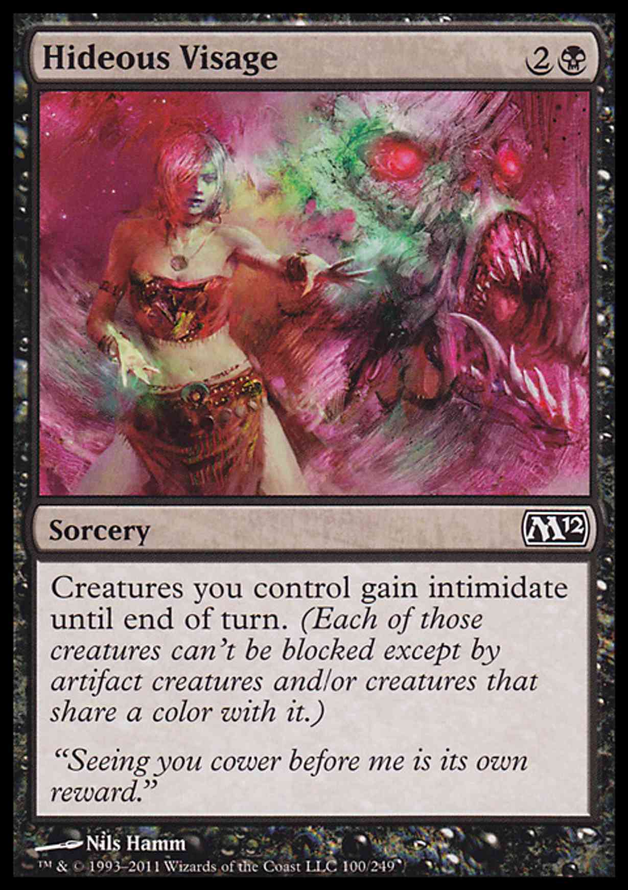 Hideous Visage Price Magic 2012 MTG