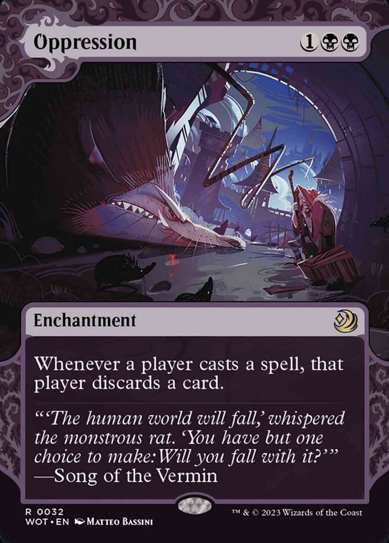 Oppression Price from mtg Wilds of Eldraine: Enchanting Tales