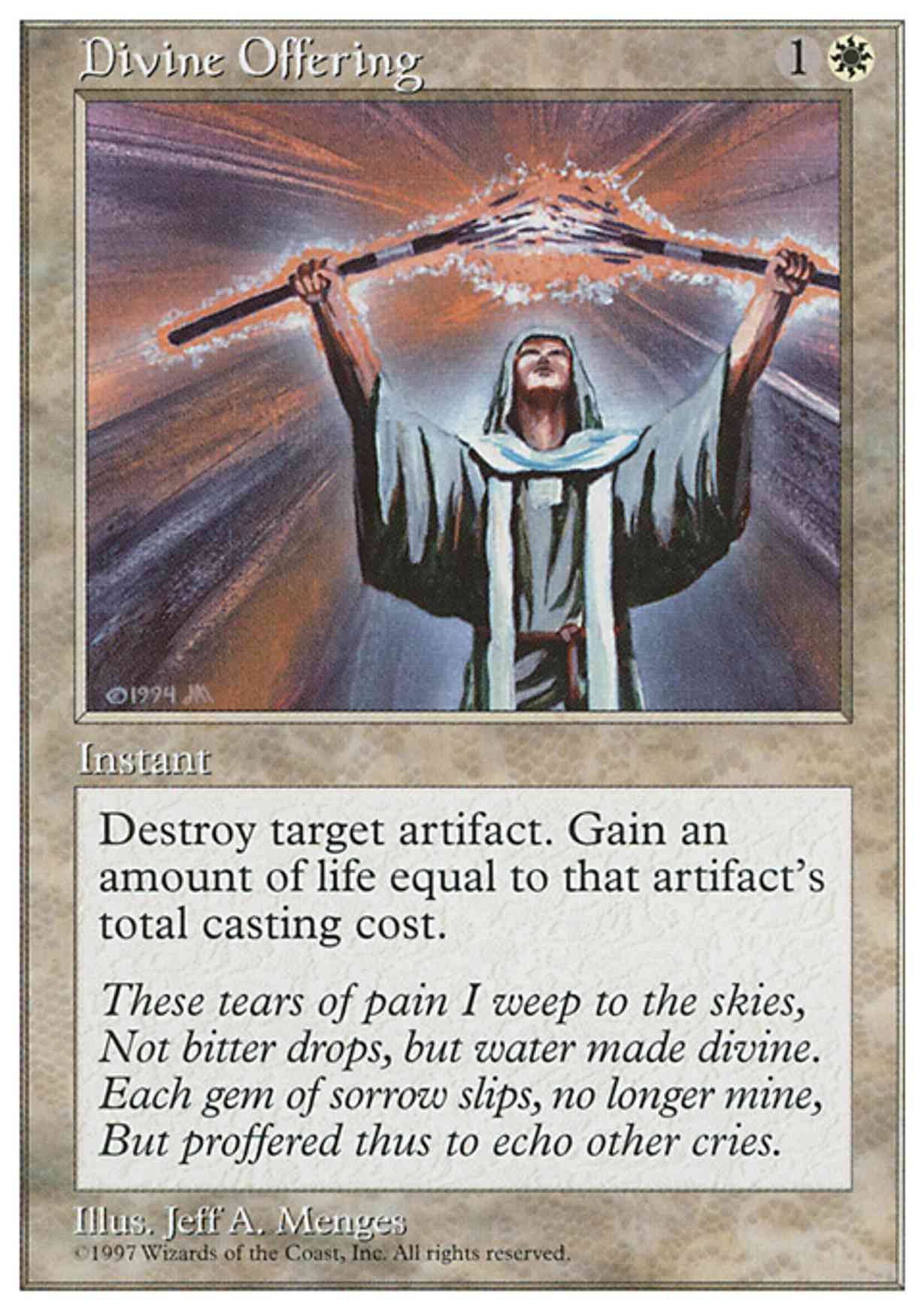 Divine Offering Price from mtg Fifth Edition
