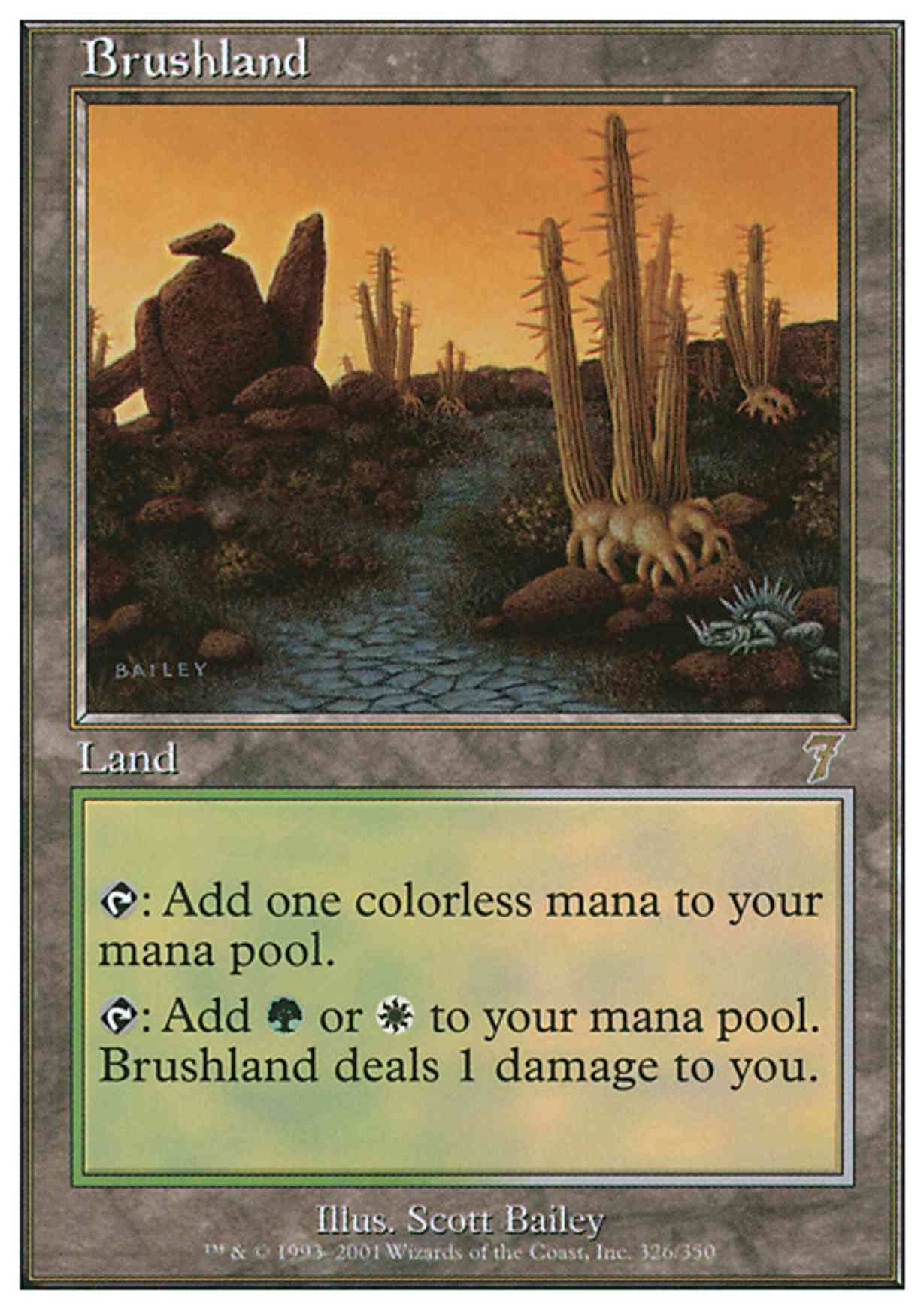 Brushland Price from mtg Seventh Edition