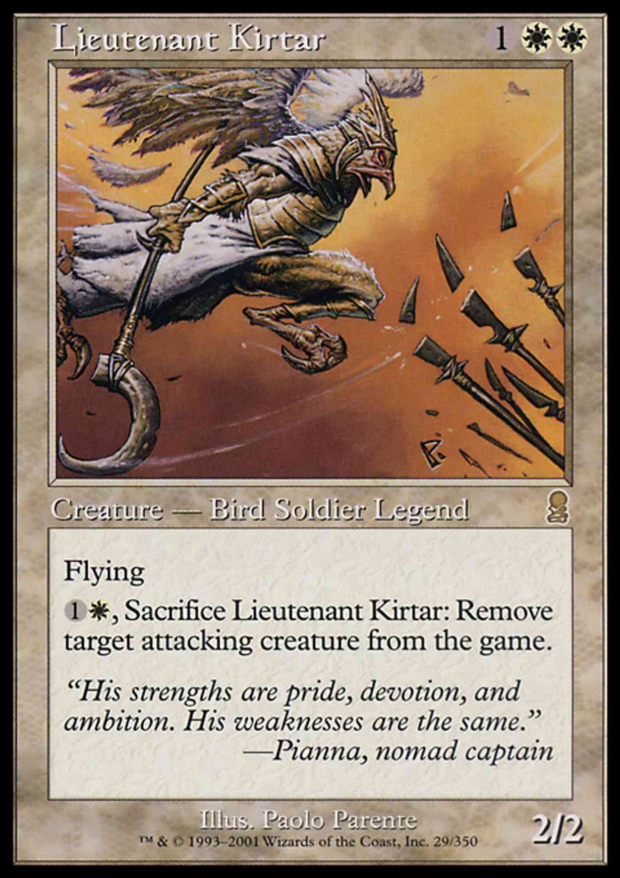 Lieutenant Kirtar Price from mtg Odyssey