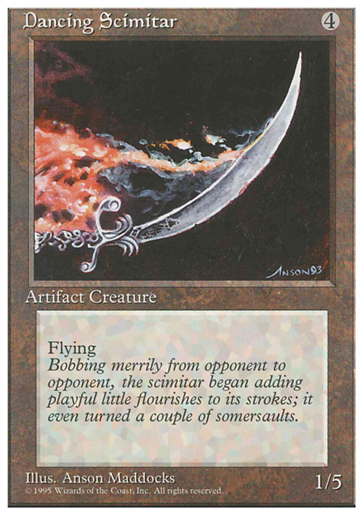 Dancing Scimitar Price from mtg Fourth Edition