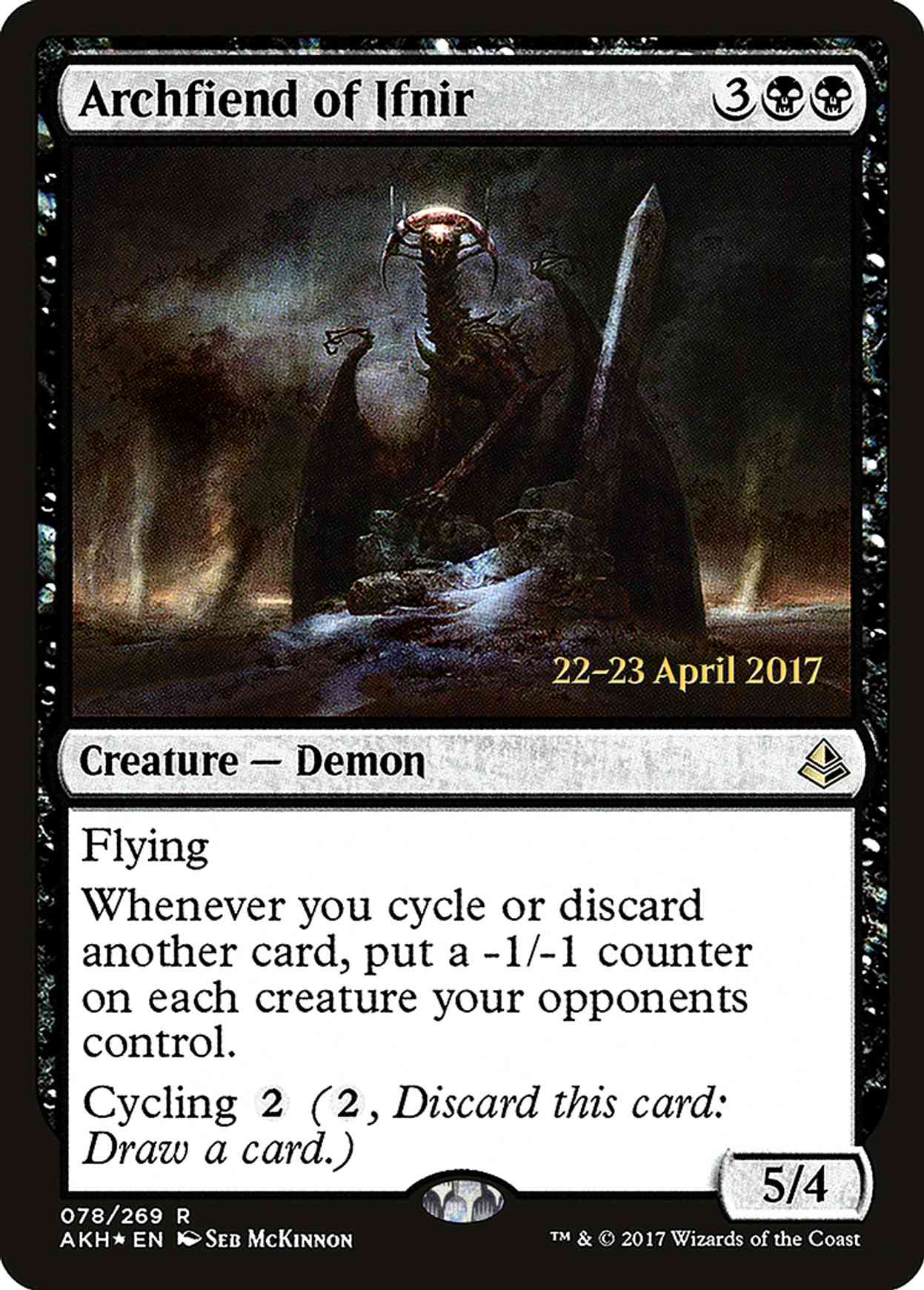 Archfiend of Ifnir Price from mtg Prerelease Cards