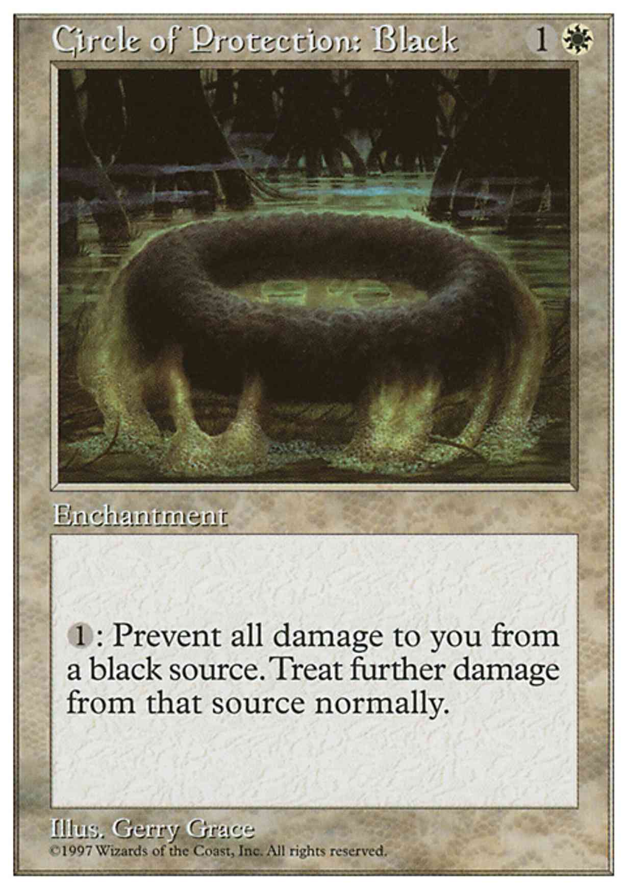 Circle of Protection: Black Price from mtg Fifth Edition