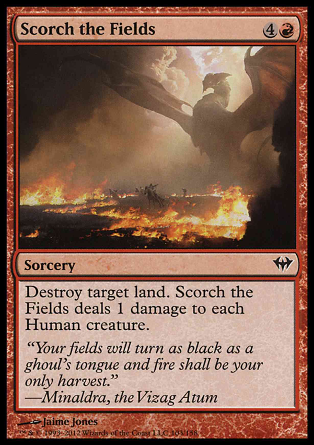 Scorch the Fields Price from mtg Dark Ascension