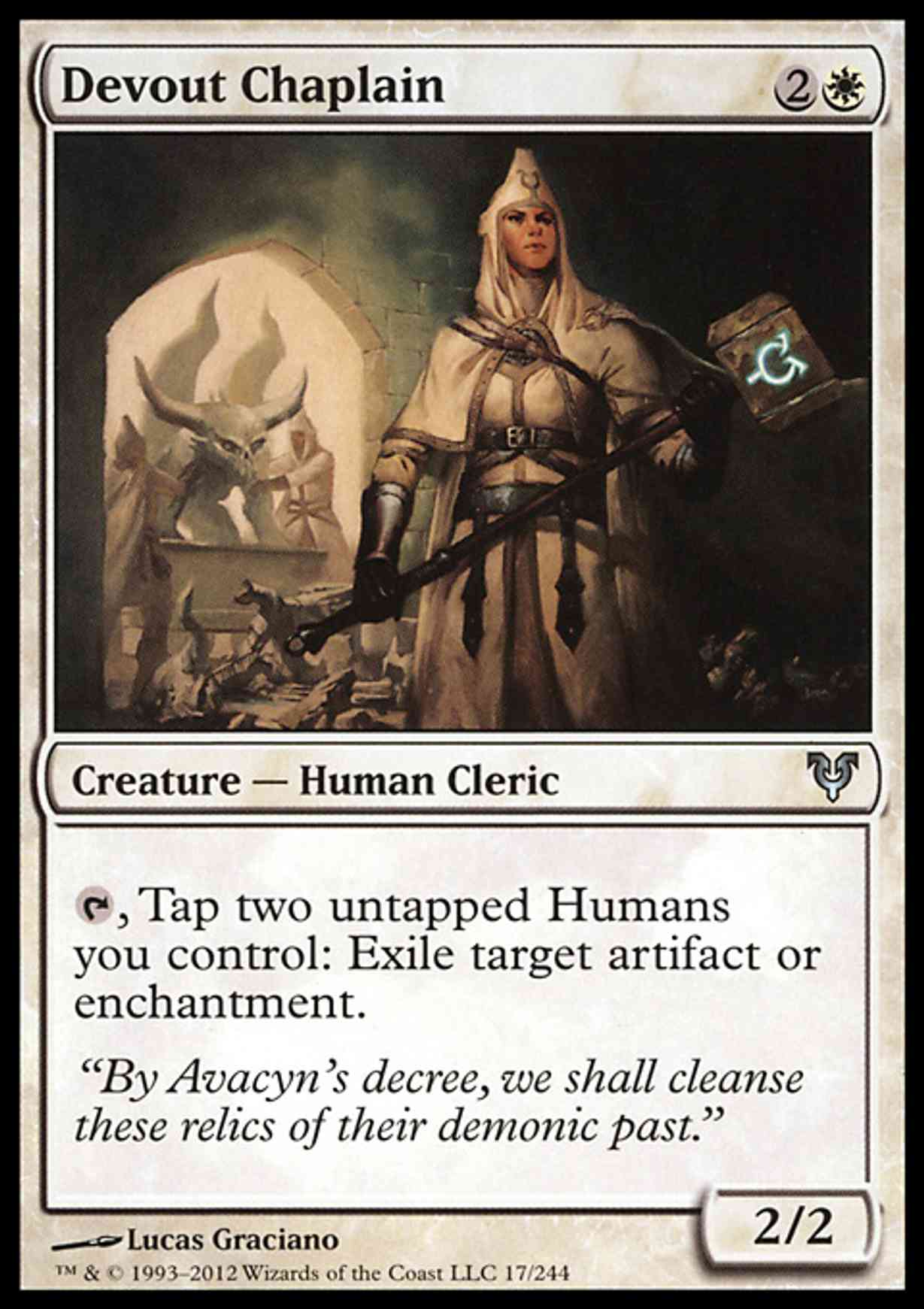 Devout Chaplain Price from mtg Avacyn Restored
