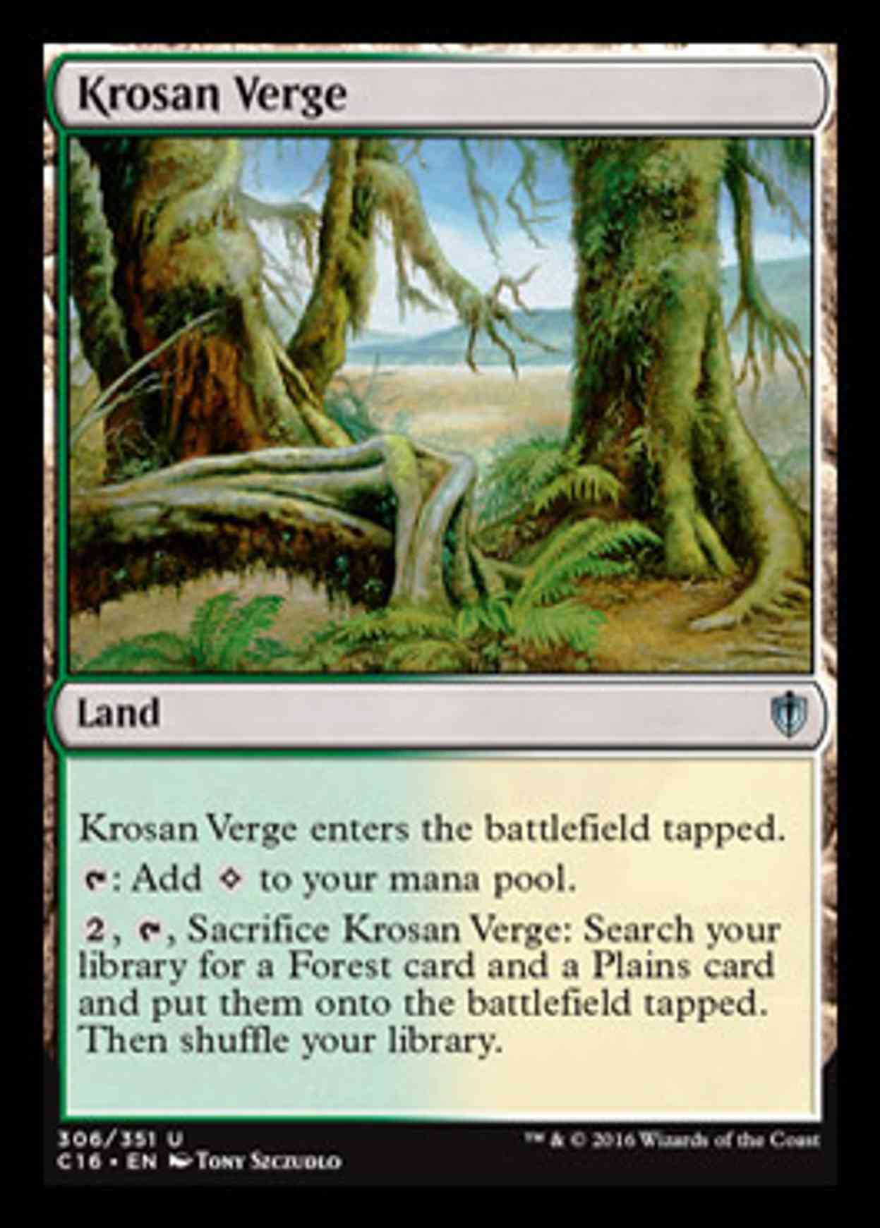 Krosan Verge Price from mtg Commander 2016