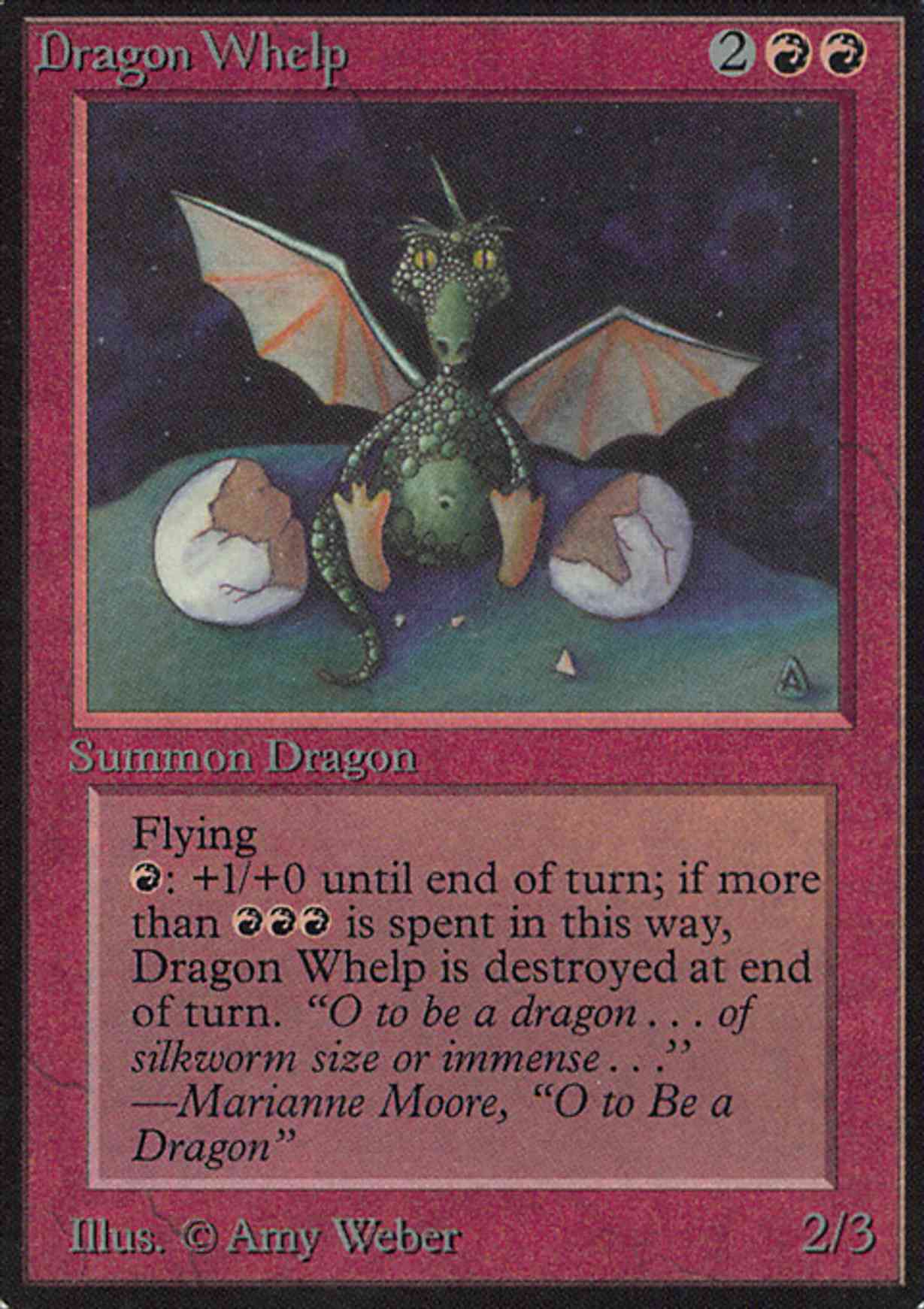Dragon Whelp Price from mtg Limited Edition Alpha