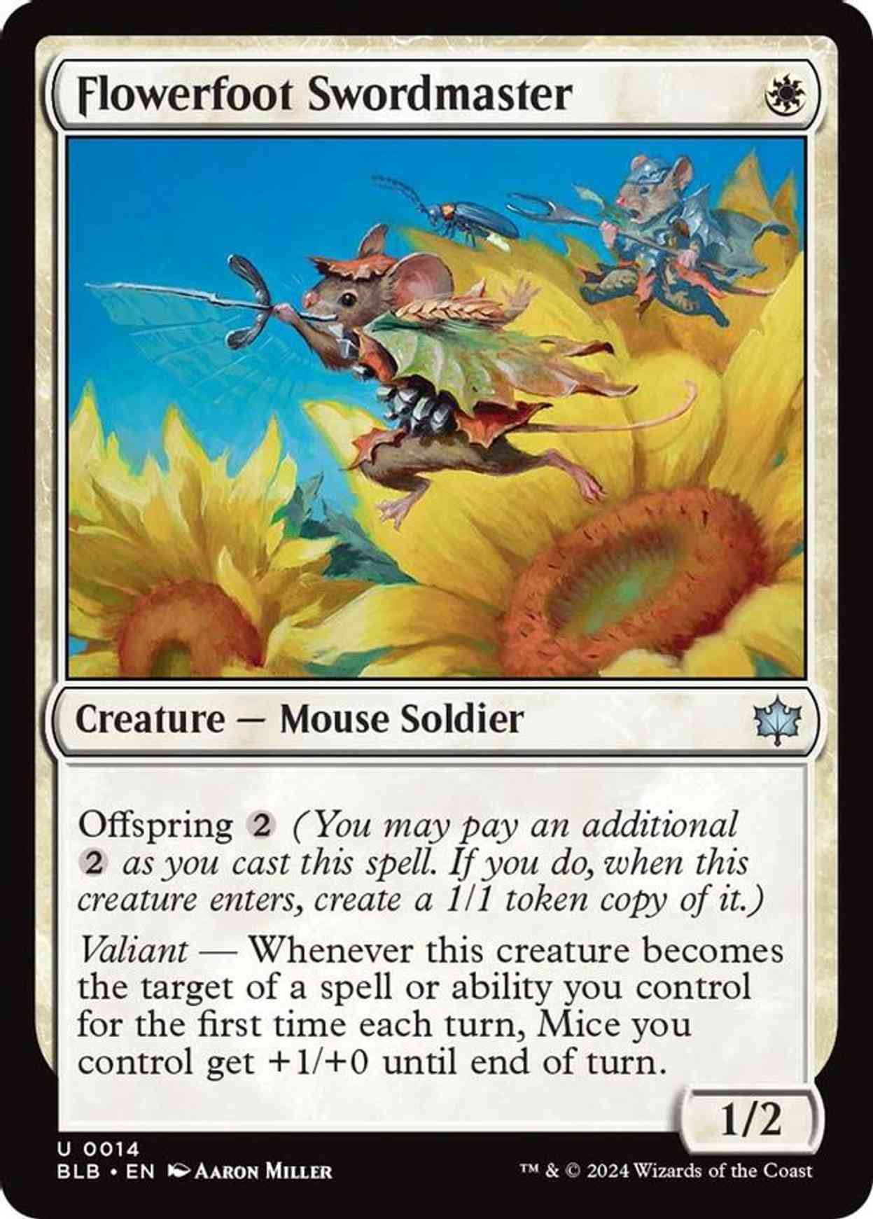Flowerfoot Swordmaster Price from mtg Bloomburrow