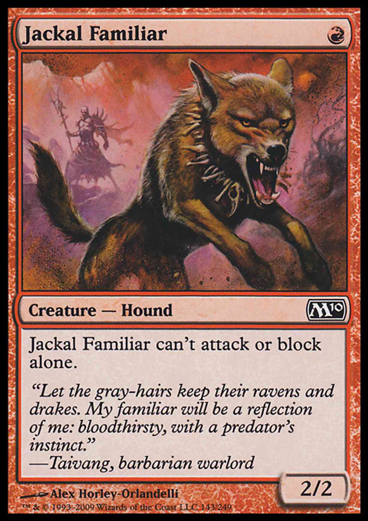 Jackal Familiar Price from mtg Magic 2010