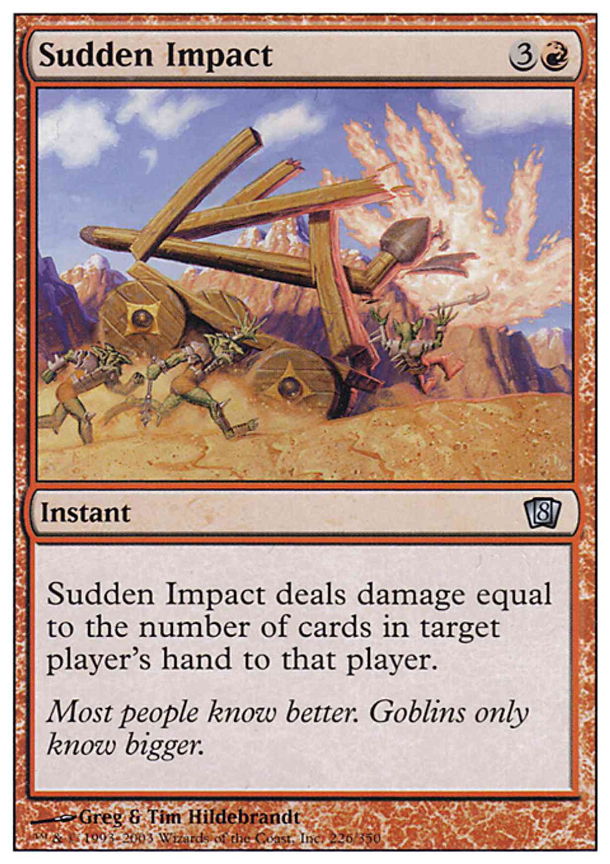 Sudden Impact Price from mtg Eighth Edition