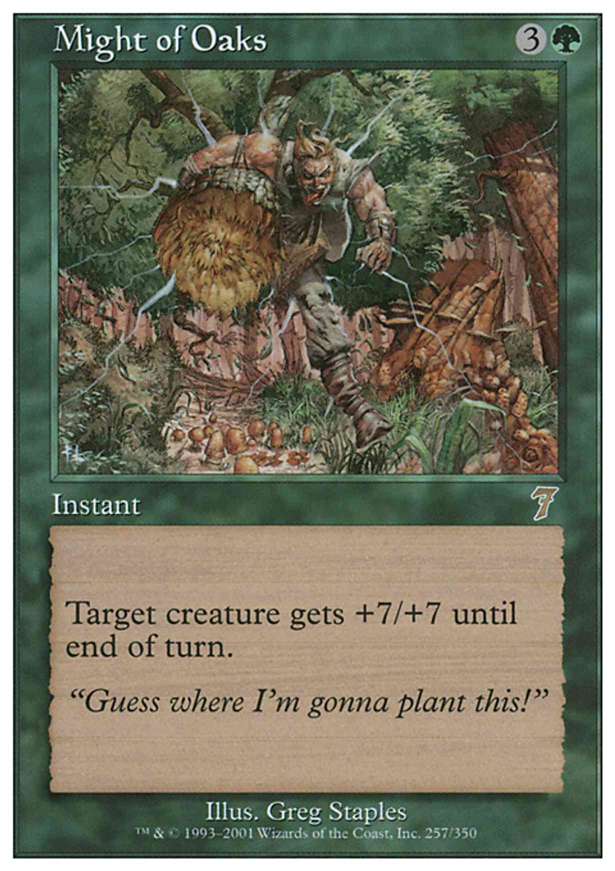 Might of Oaks Price from mtg Seventh Edition