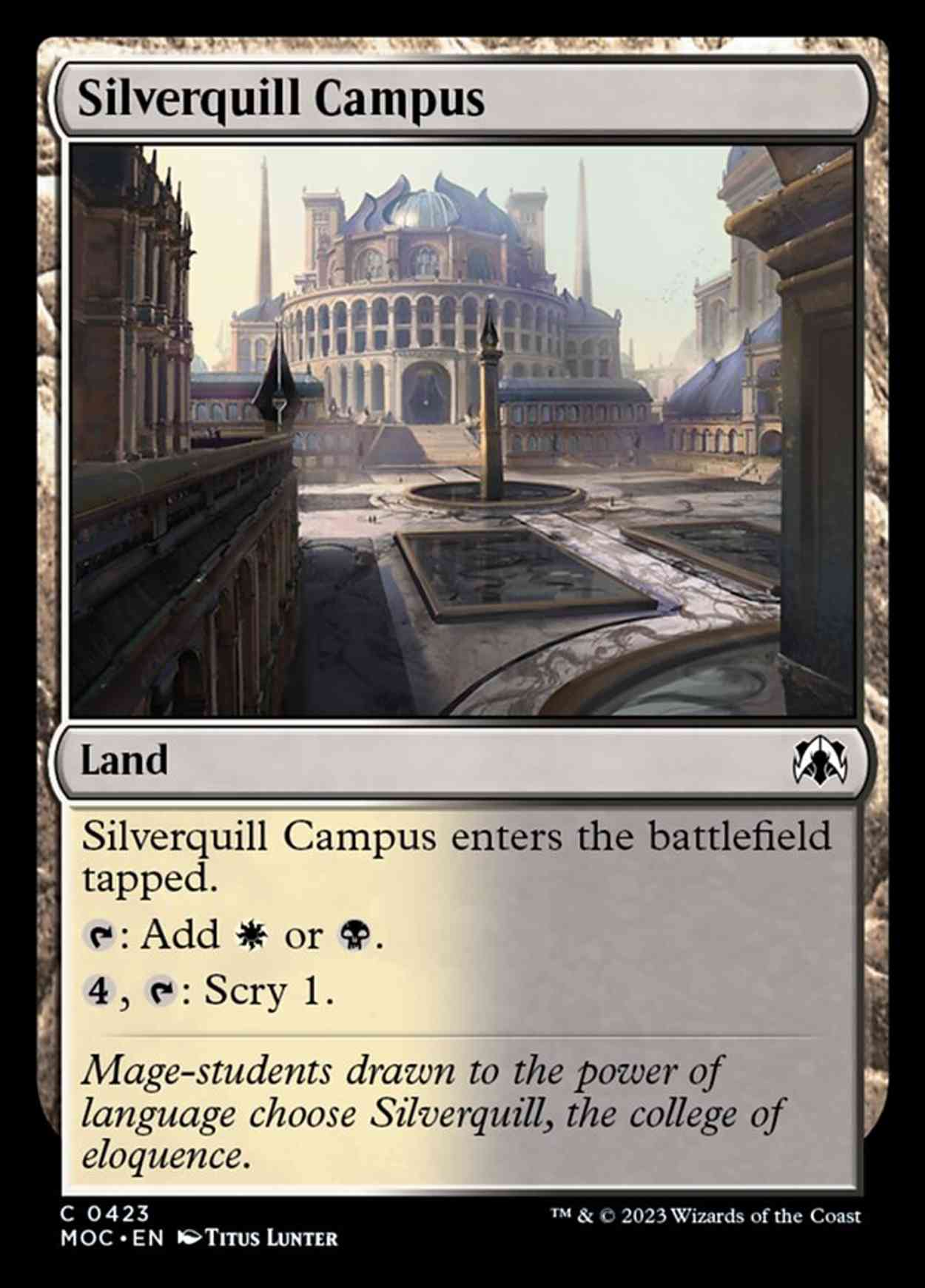 Silverquill Campus Price from mtg March of the Machine Commander