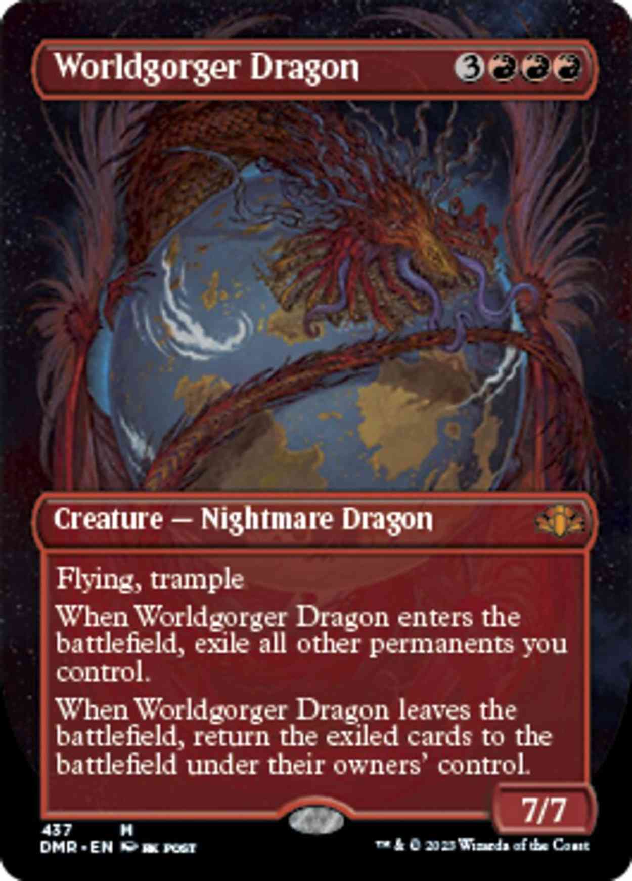Worldgorger Dragon (Borderless) Price from mtg Dominaria Remastered