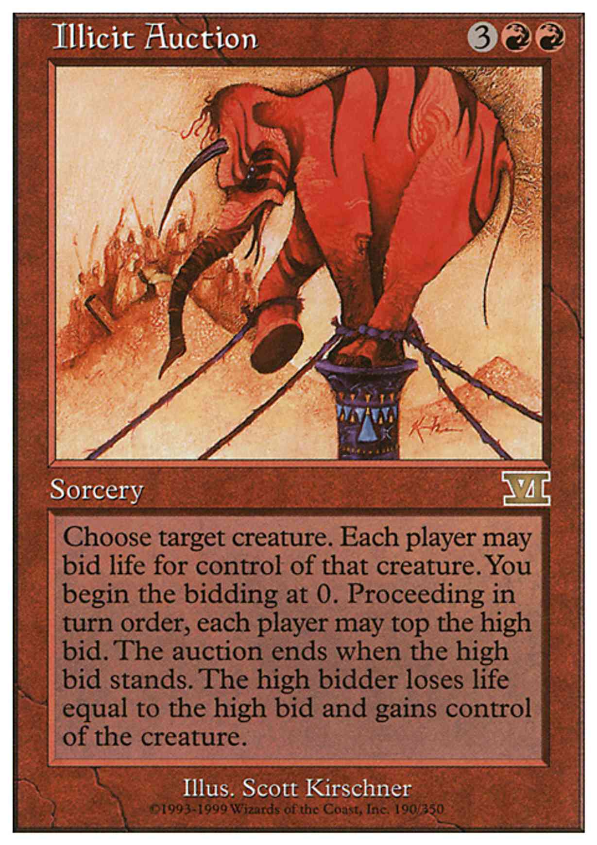 Illicit Auction Price from mtg Classic Sixth Edition