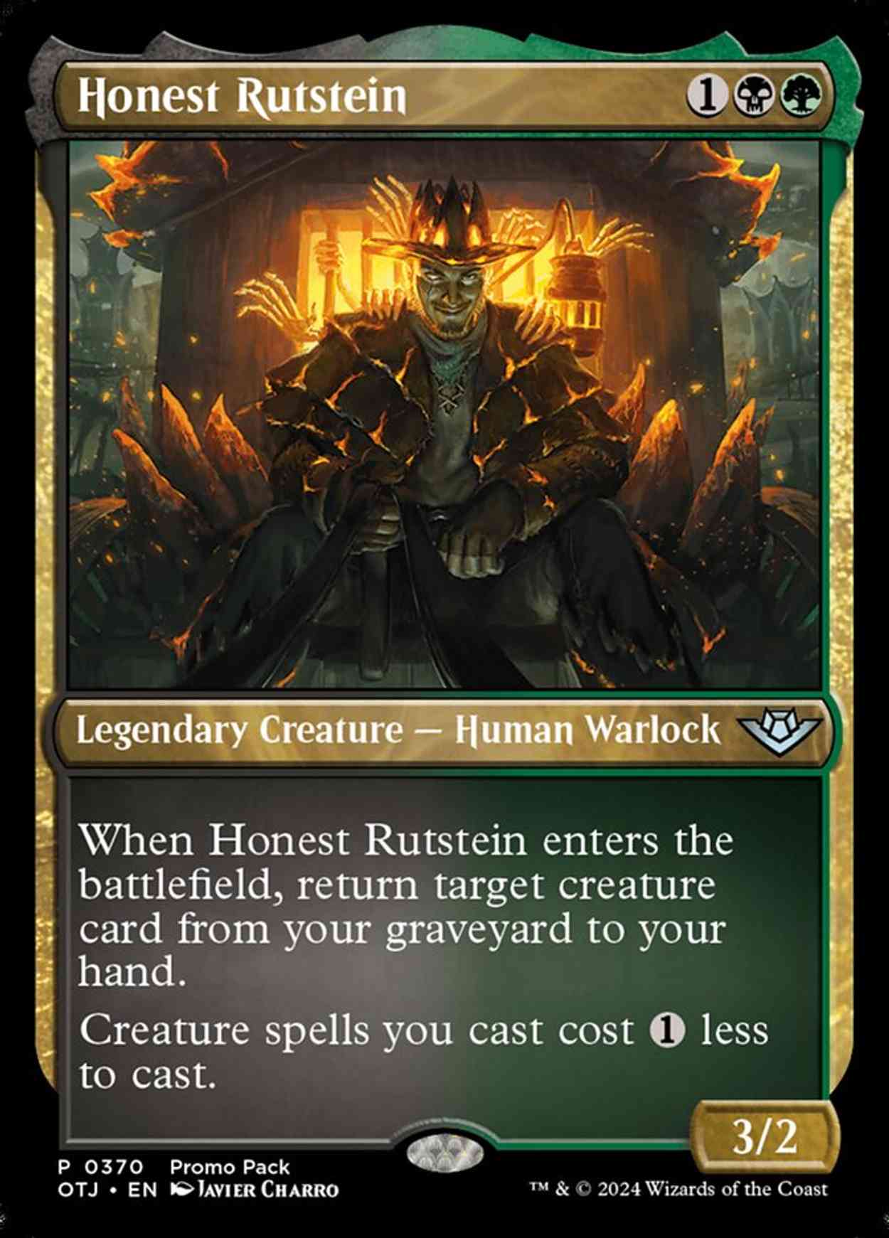 Honest Rutstein Price from mtg Promo Pack: Outlaws of Thunder Junction