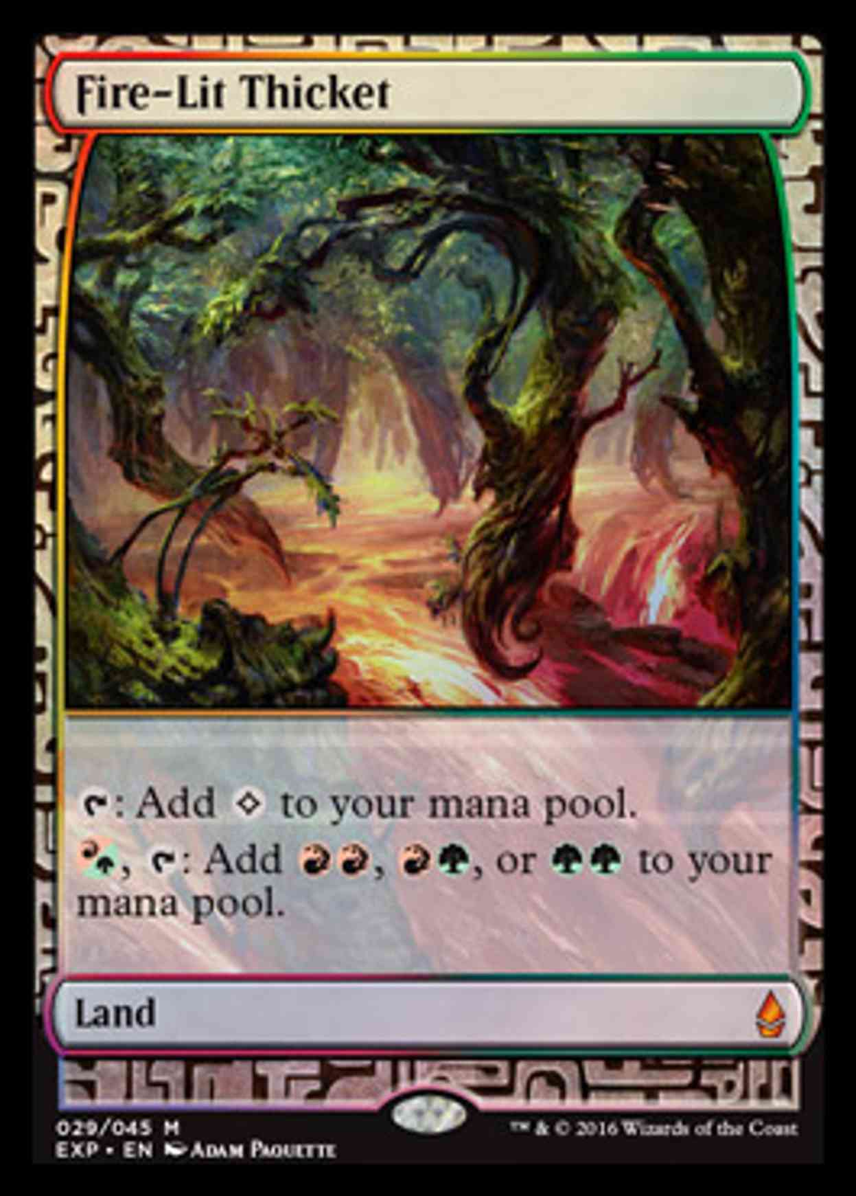 Fire-Lit Thicket Price from mtg Zendikar Expeditions