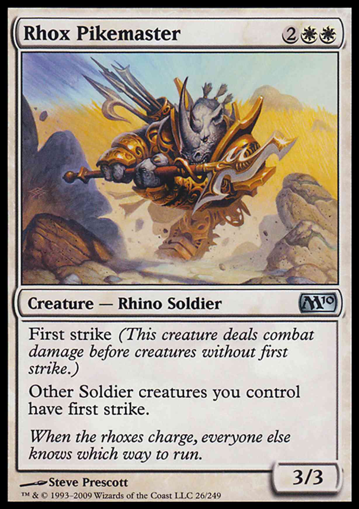 Rhox Pikemaster Price from mtg Magic 2010