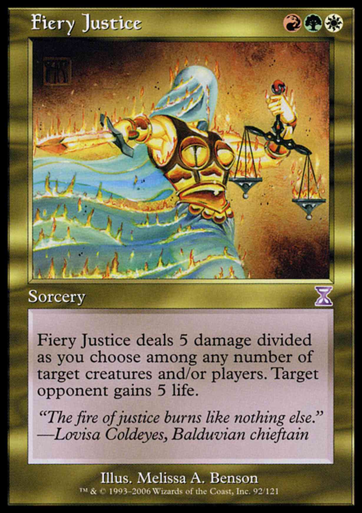 Fiery Justice Price from mtg Time Spiral "Timeshifted"