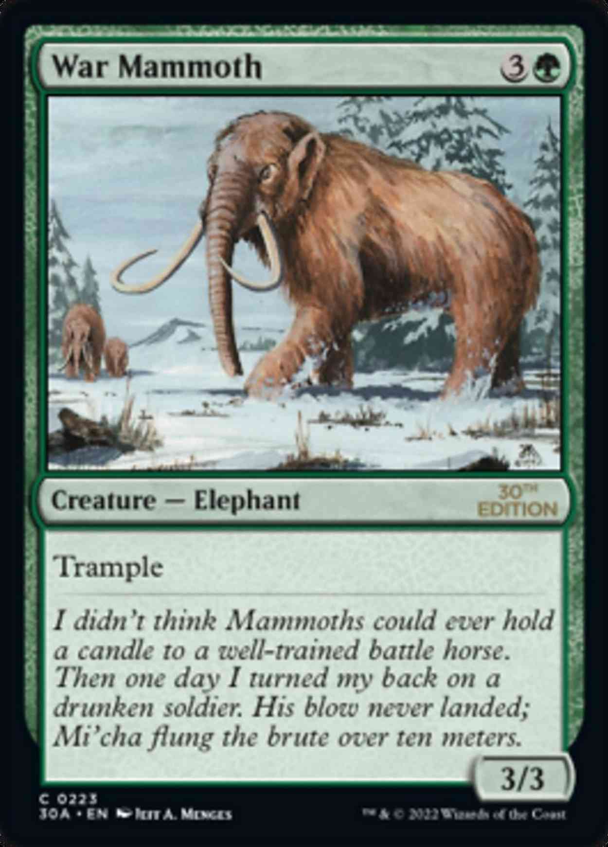 War Mammoth Price from mtg 30th Anniversary Edition