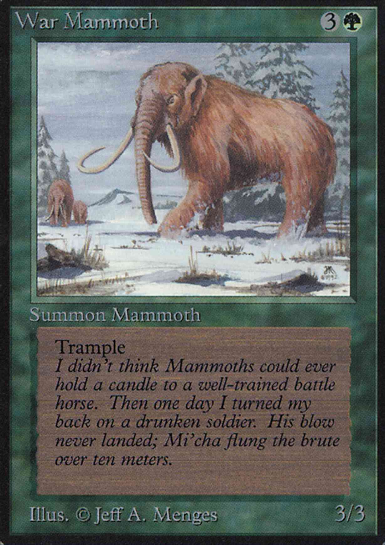 War Mammoth Price from mtg Limited Edition Alpha