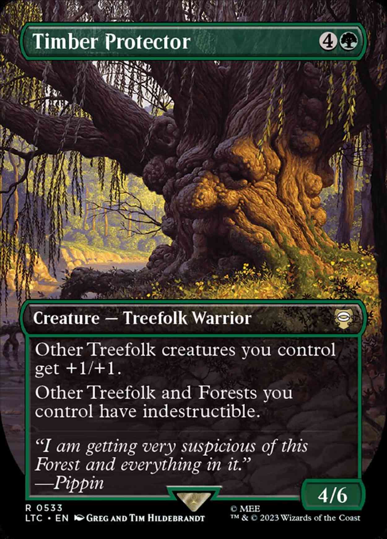 Timber Protector (Borderless) Price from mtg Tales of Middle-Earth ...