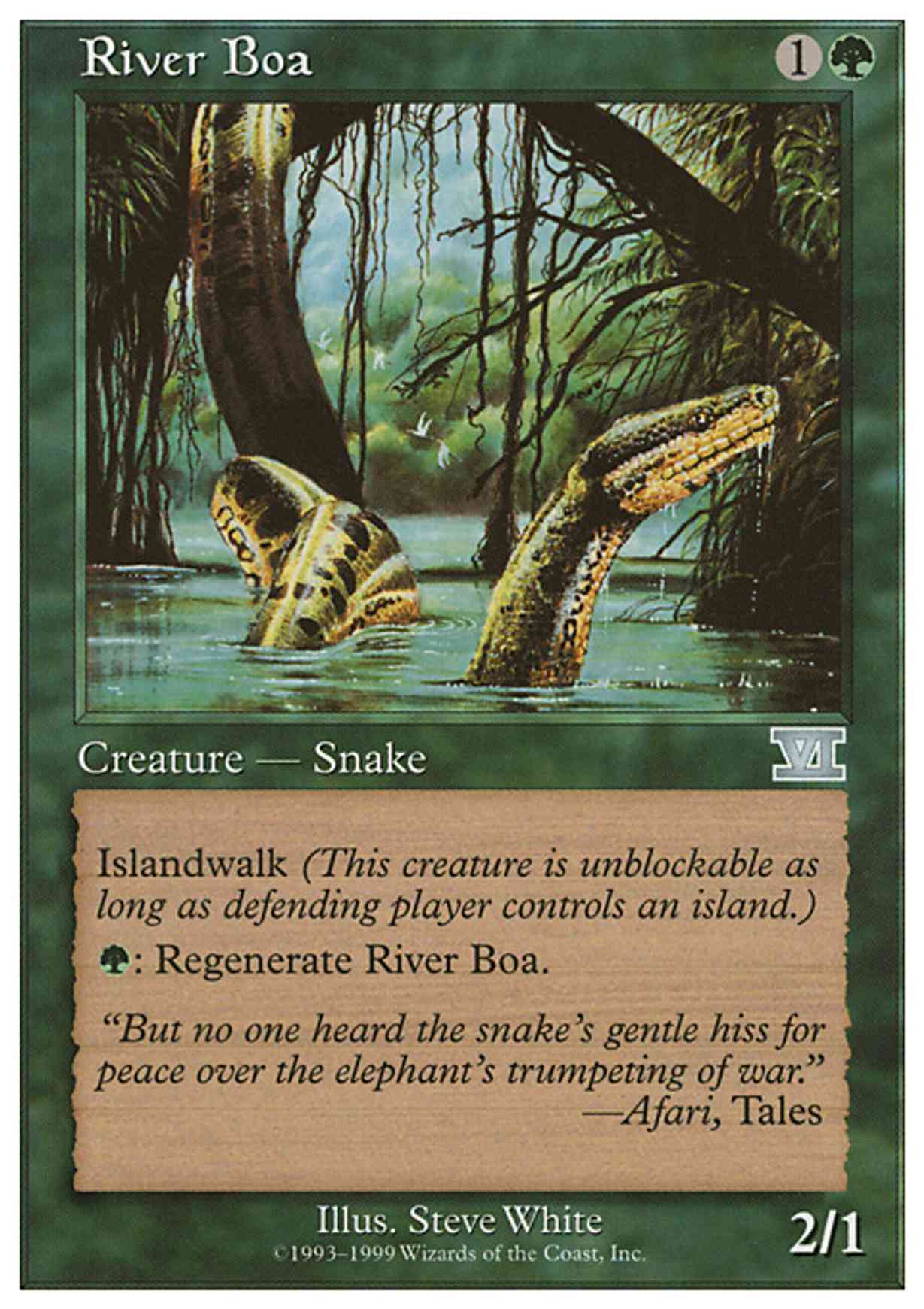 River Boa Price from mtg Battle Royale Box Set
