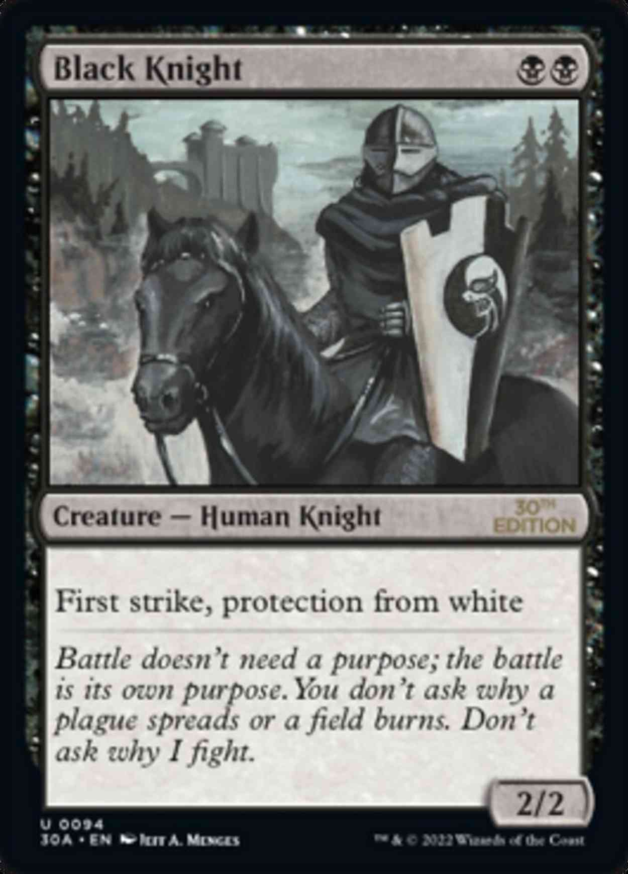 Black Knight Price from mtg 30th Anniversary Edition