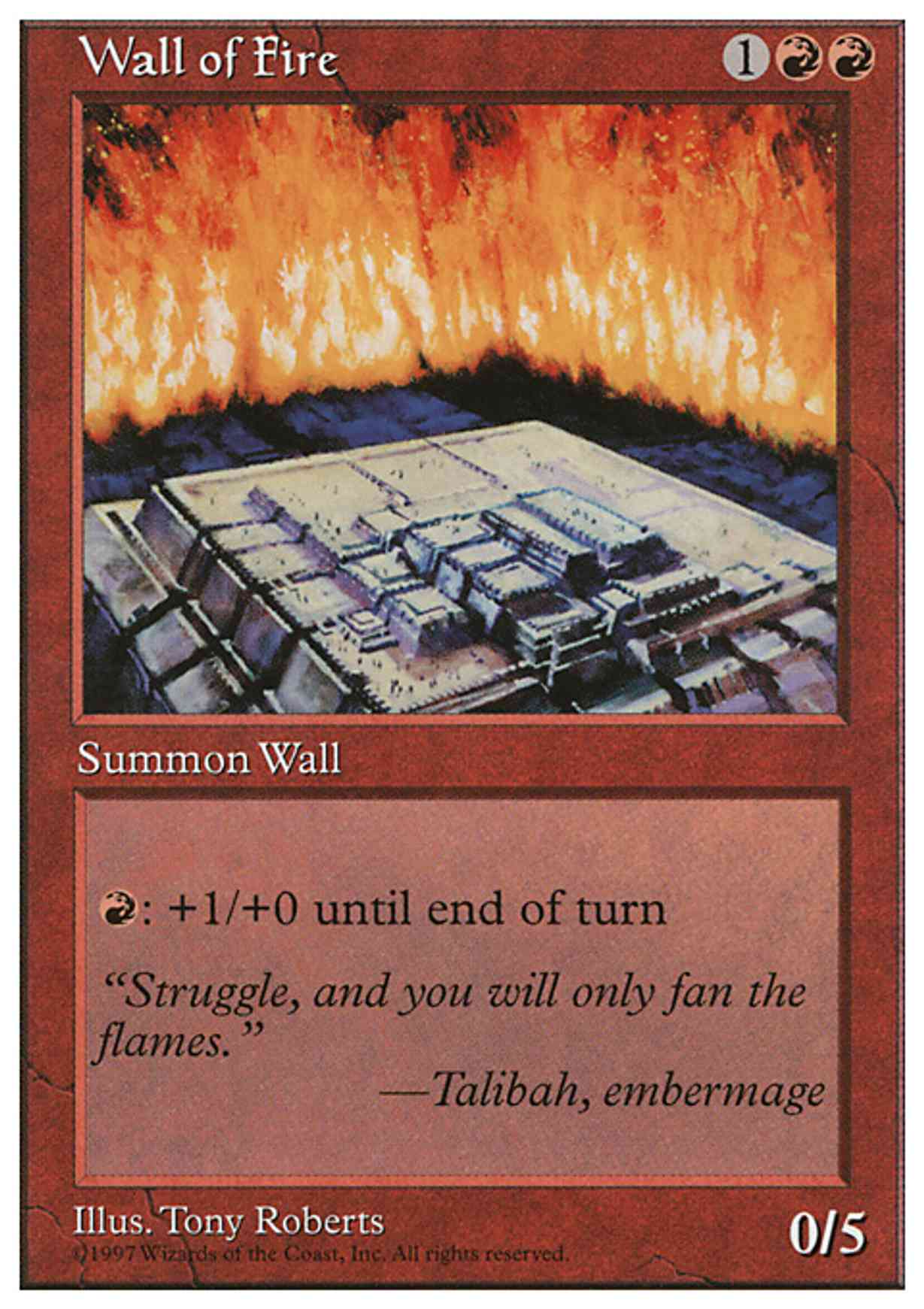 Wall of Fire Price from mtg Fifth Edition