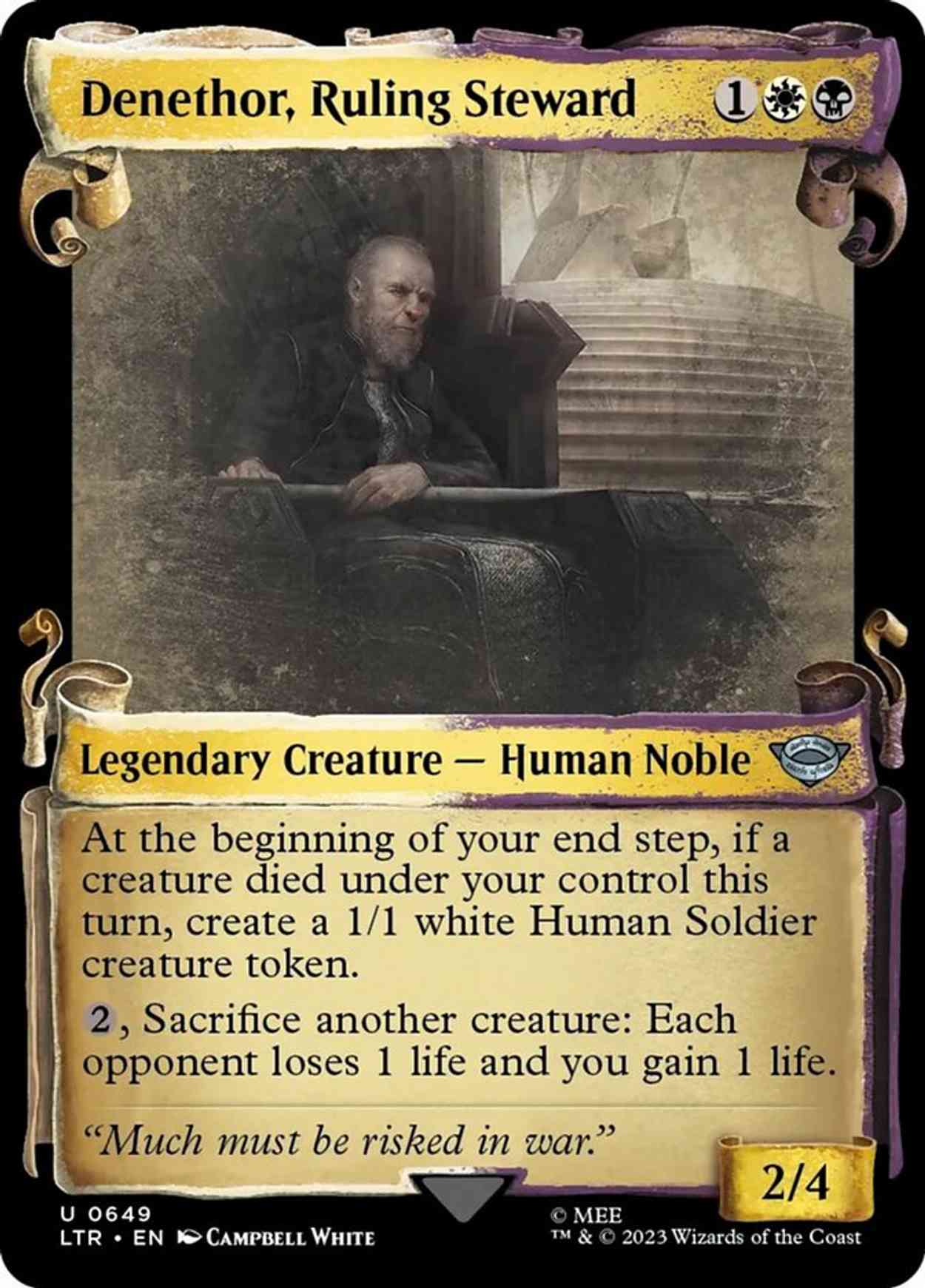 Denethor, Ruling Steward (Showcase Scrolls) Price from mtg The Lord of ...