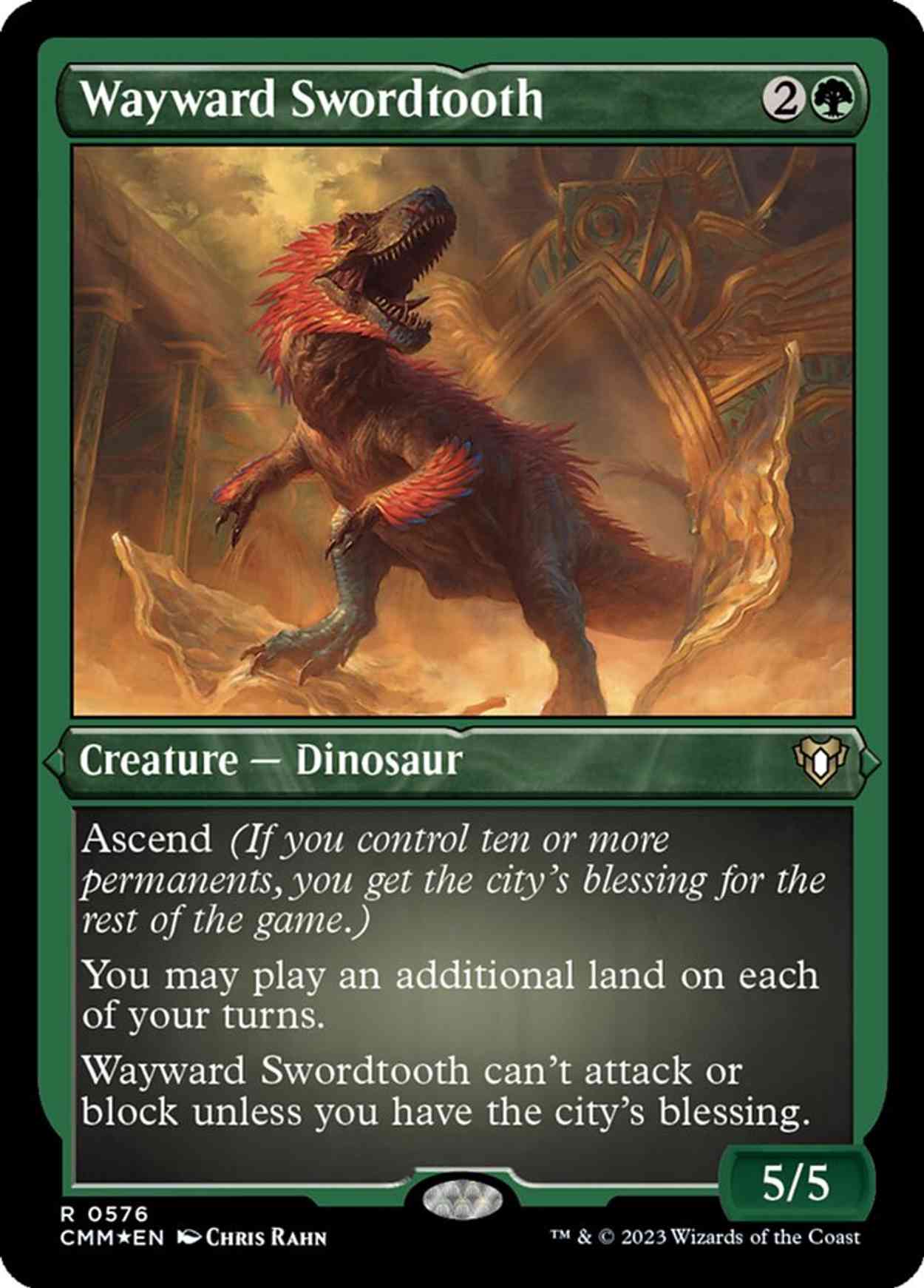 Wayward Swordtooth (Foil Etched) Price from mtg Commander Masters
