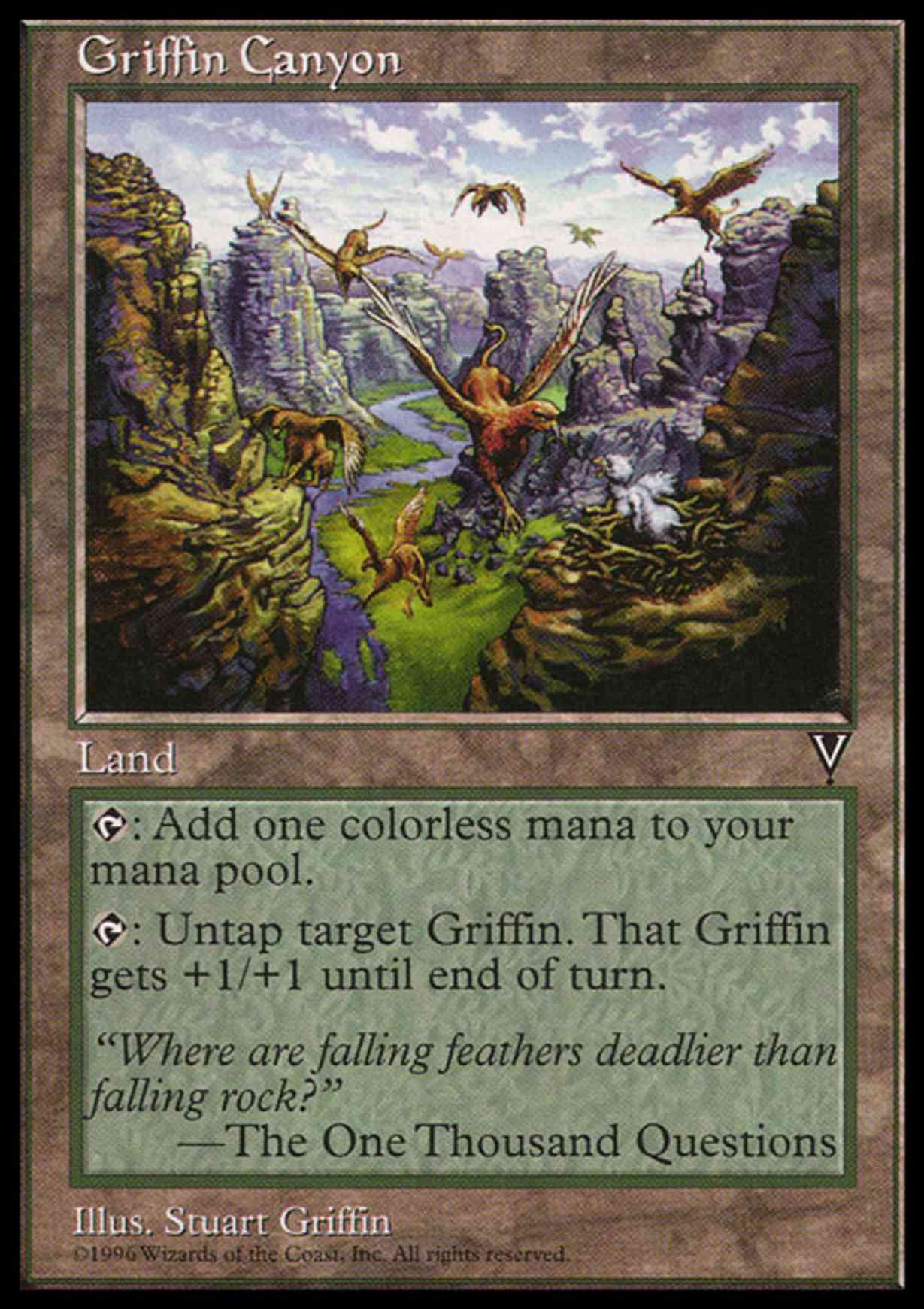 Griffin Canyon Price from mtg Visions
