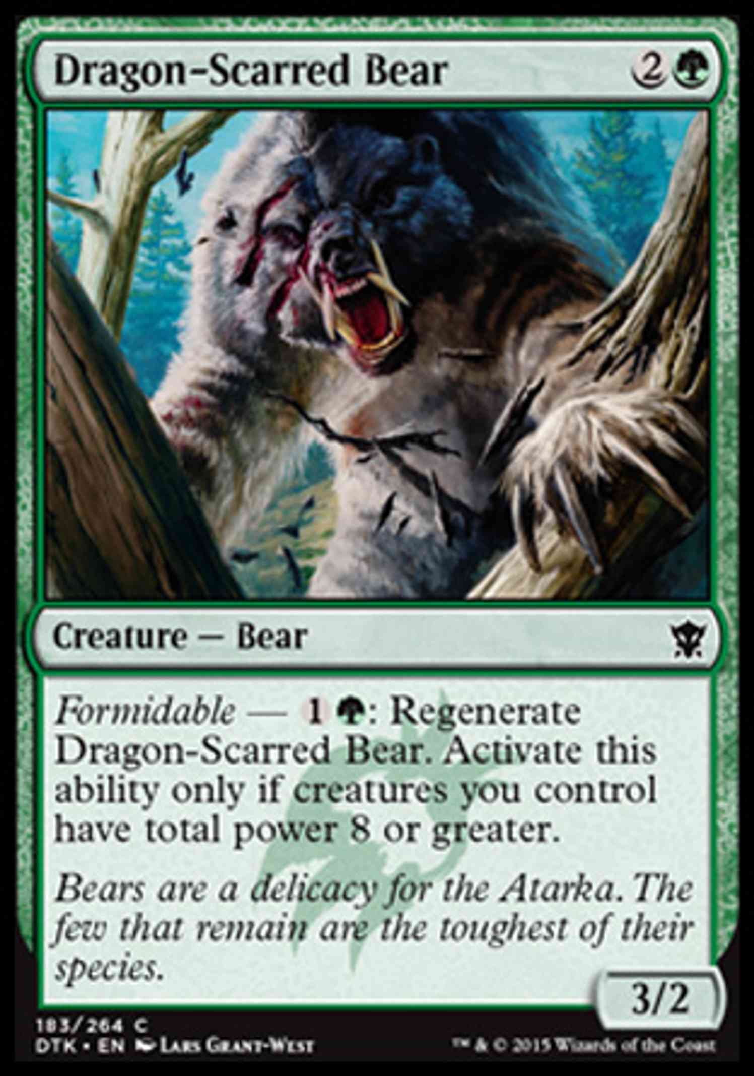 Dragon-Scarred Bear Price Dragons of Tarkir MTG