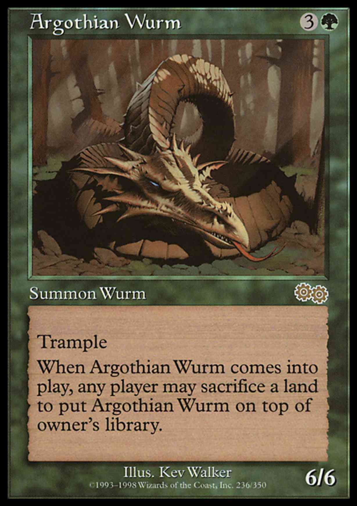 Argothian Wurm Price from mtg Urza's Saga