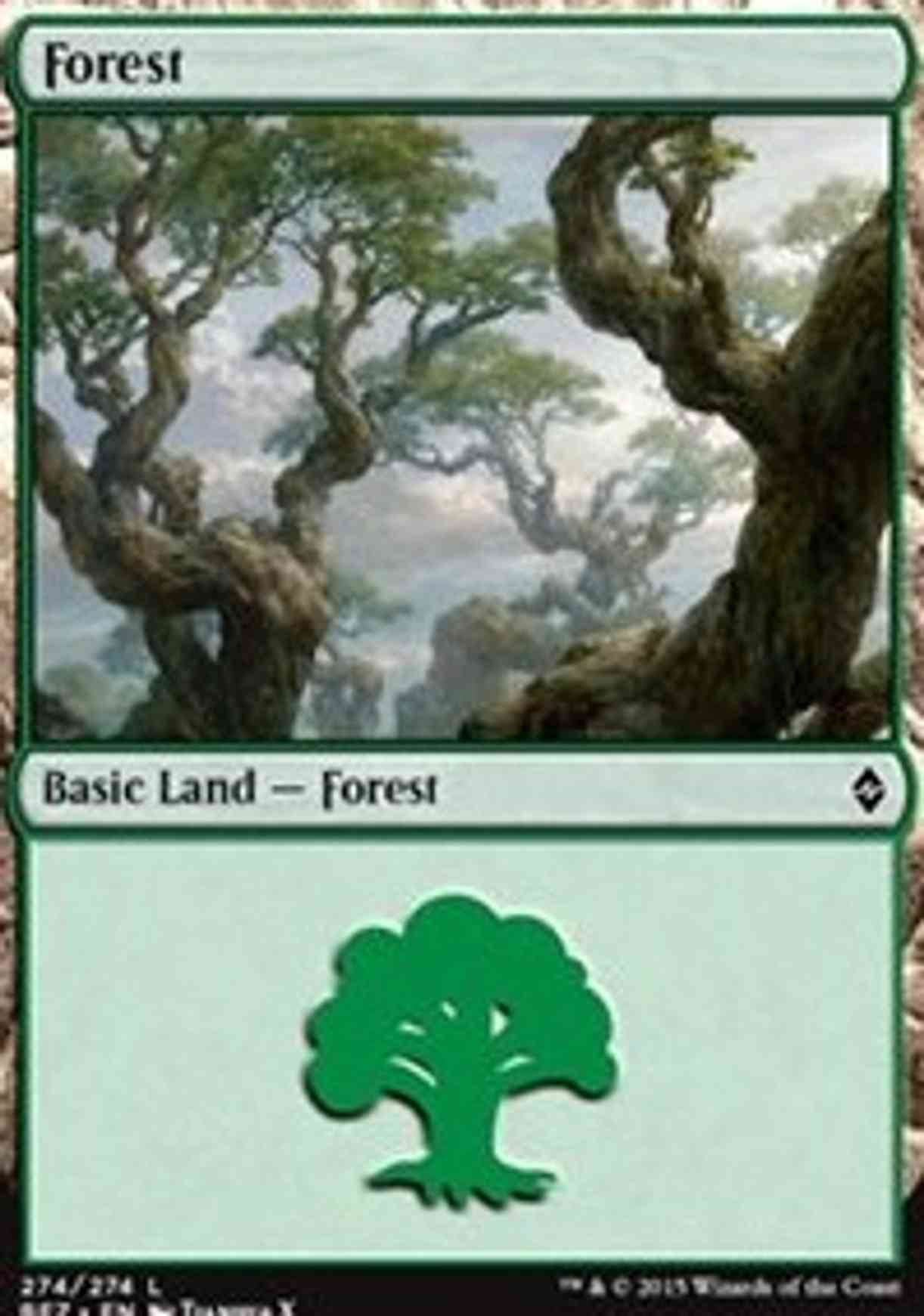 Forest (274) Price from mtg Battle for Zendikar