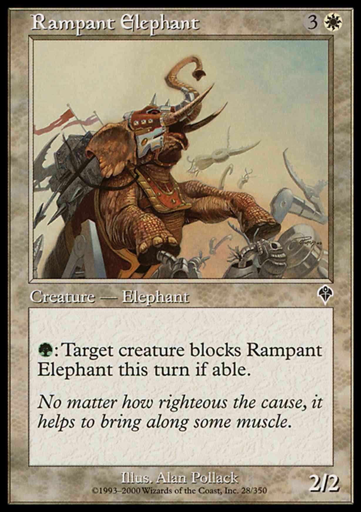 Rampant Elephant Price from mtg Invasion
