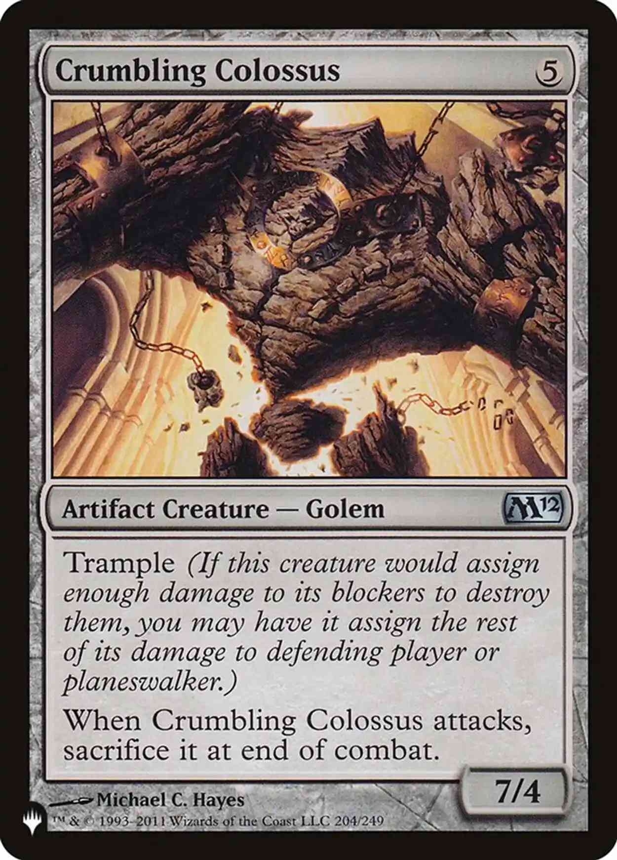 Crumbling Colossus Price from mtg The List