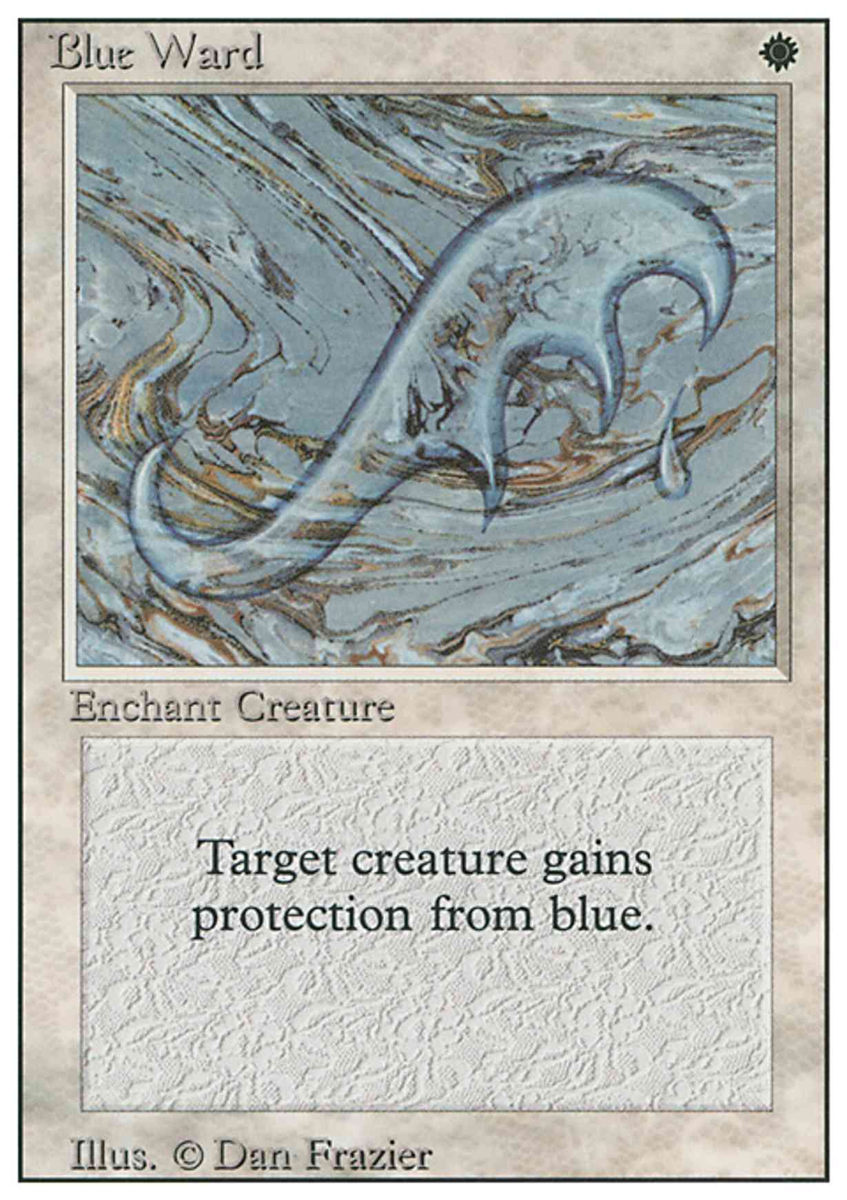 Blue Ward Price from mtg Revised Edition