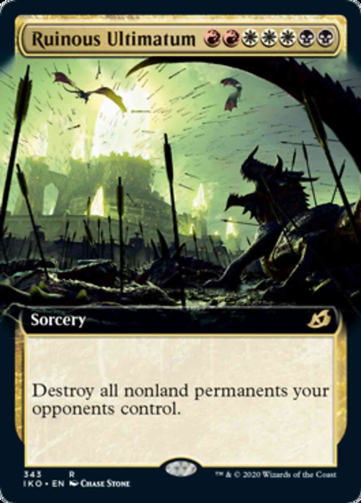 Ruinous Ultimatum (Extended Art) Price from mtg Ikoria: Lair of Behemoths