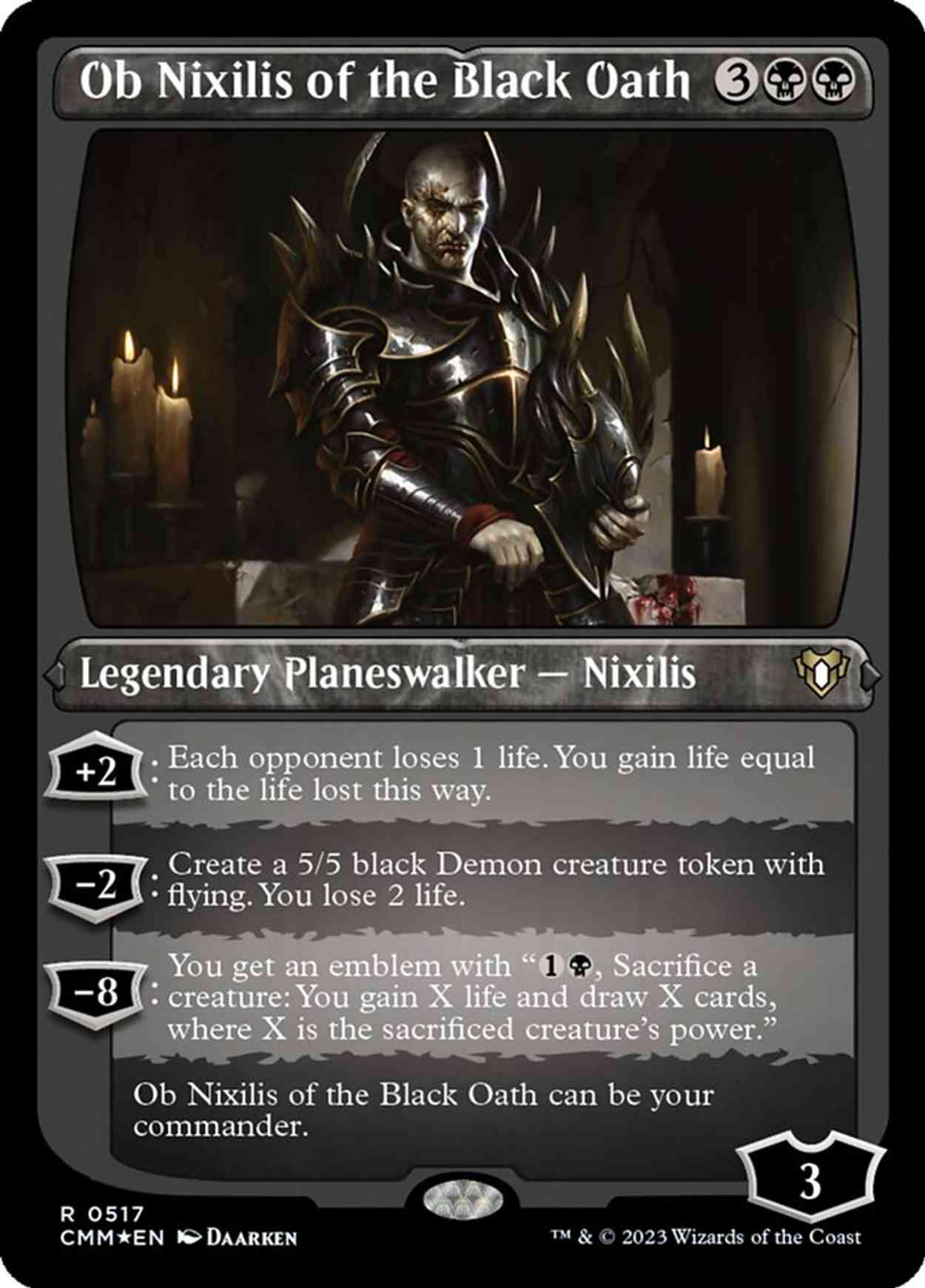 Ob Nixilis of the Black Oath (Foil Etched) Price from mtg Commander Masters