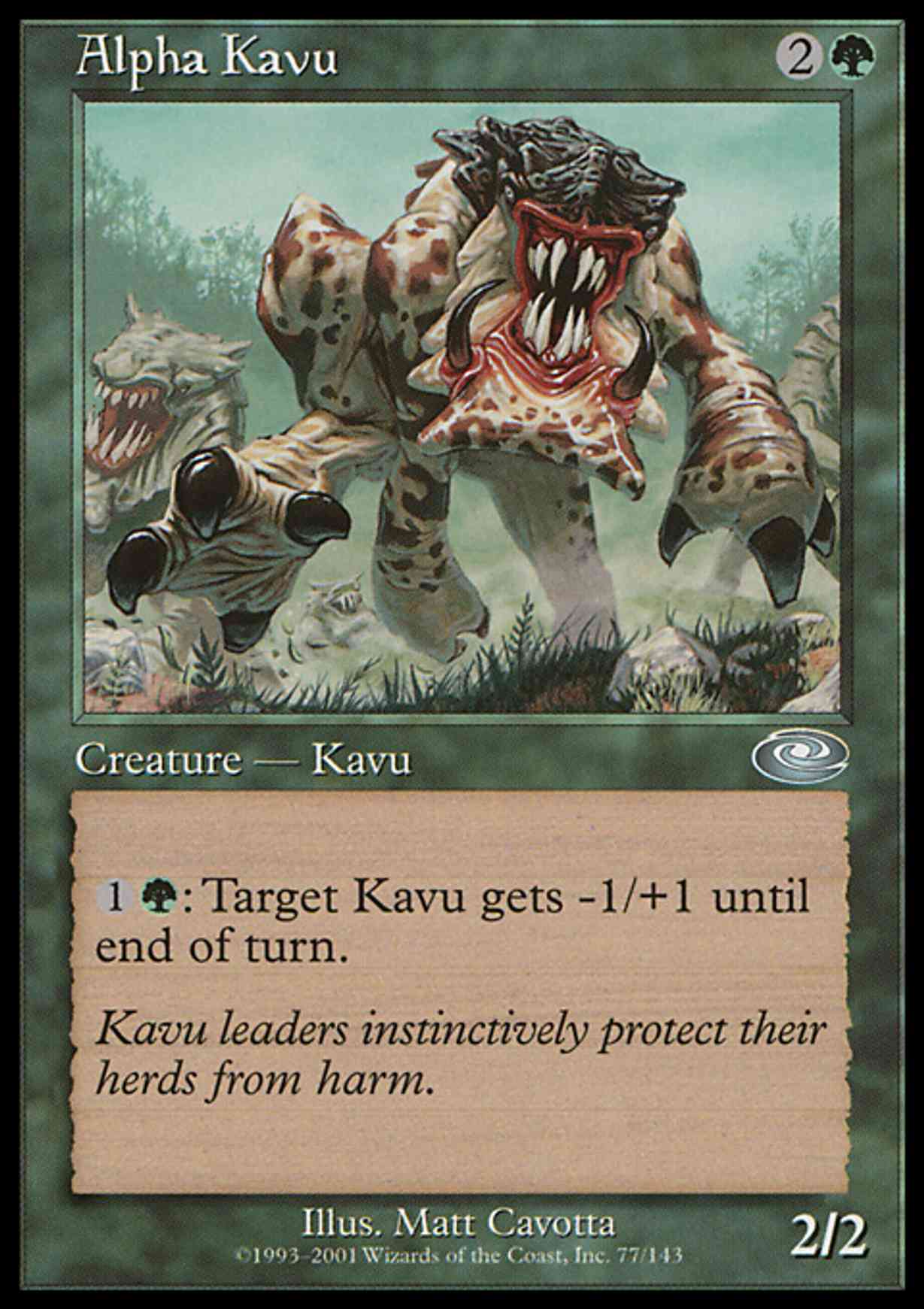 Alpha Kavu Price from mtg Planeshift