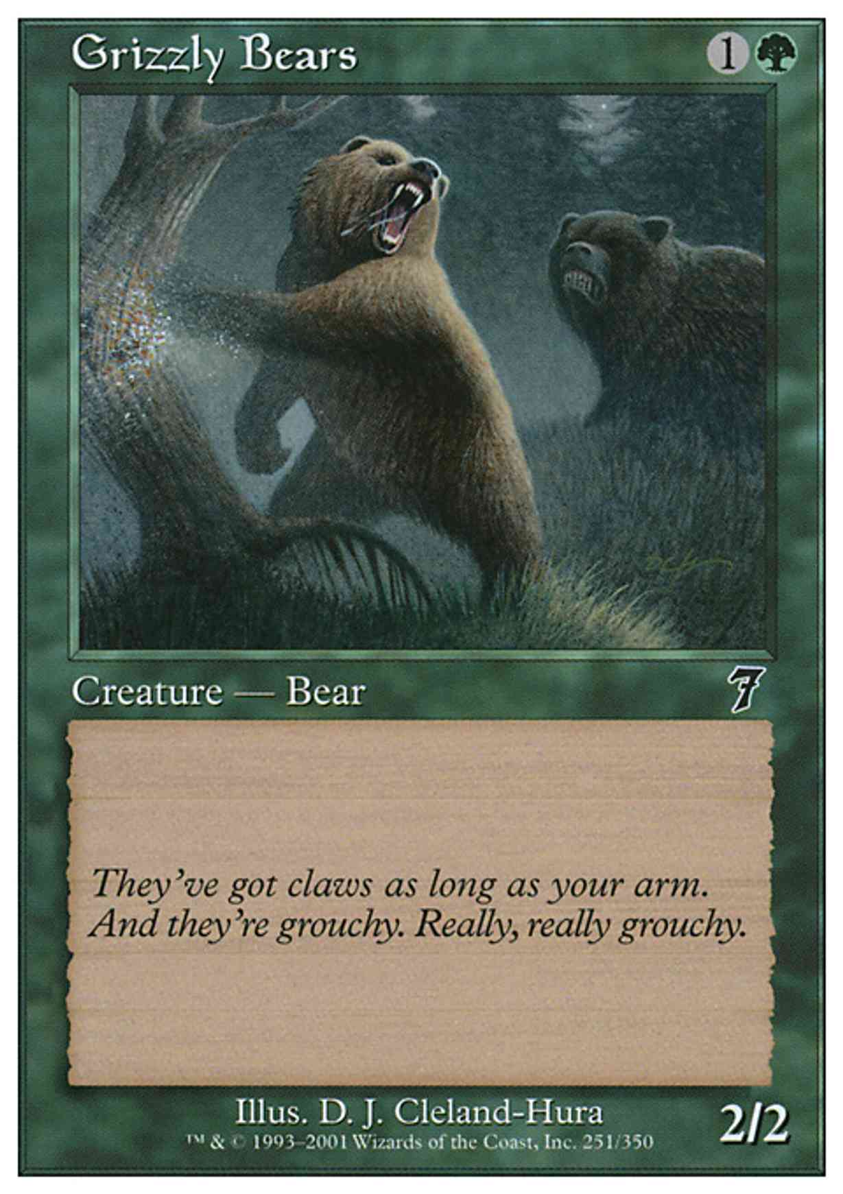 Grizzly Bears Price from mtg Seventh Edition