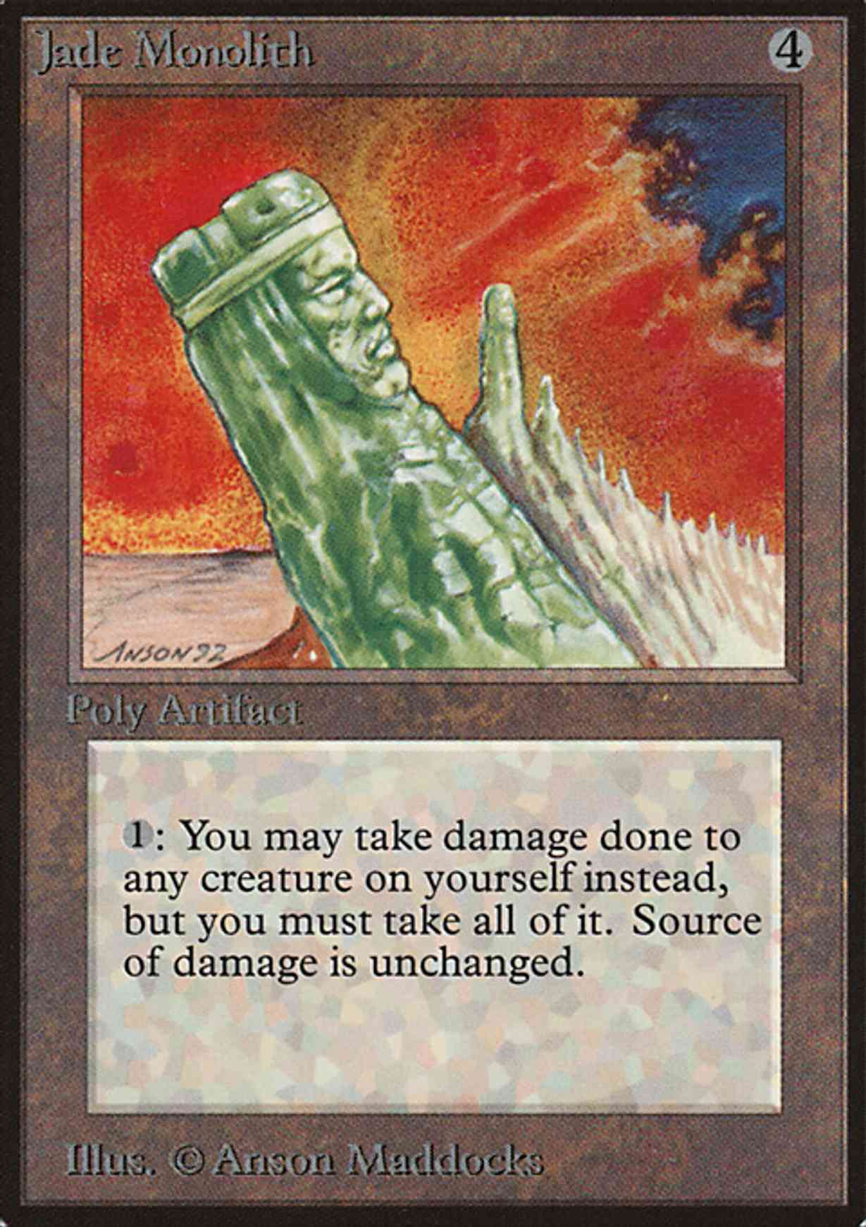 Jade Monolith Price from mtg Limited Edition Beta