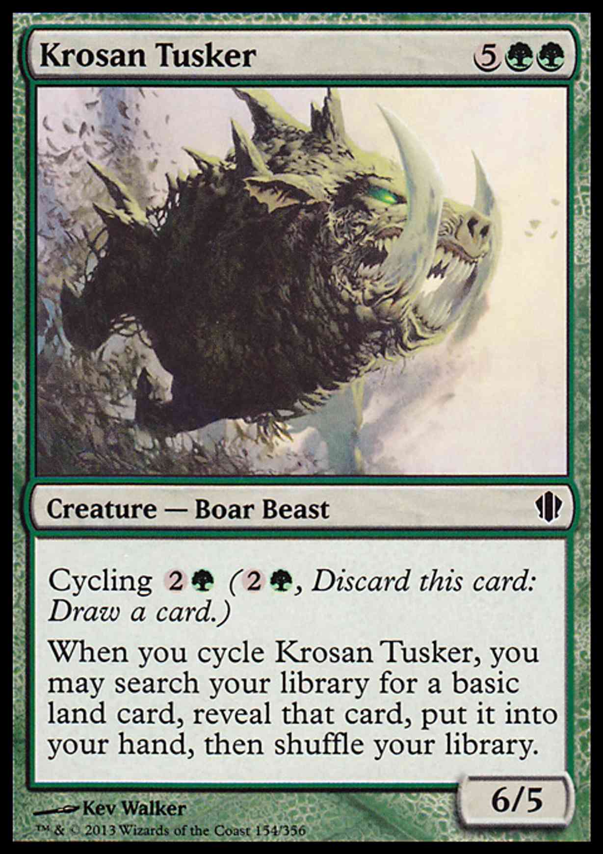 Krosan Tusker Price from mtg Commander 2013 Edition