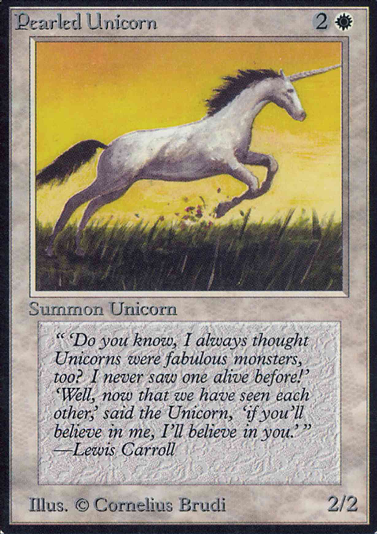 Pearled Unicorn Price from mtg Limited Edition Alpha